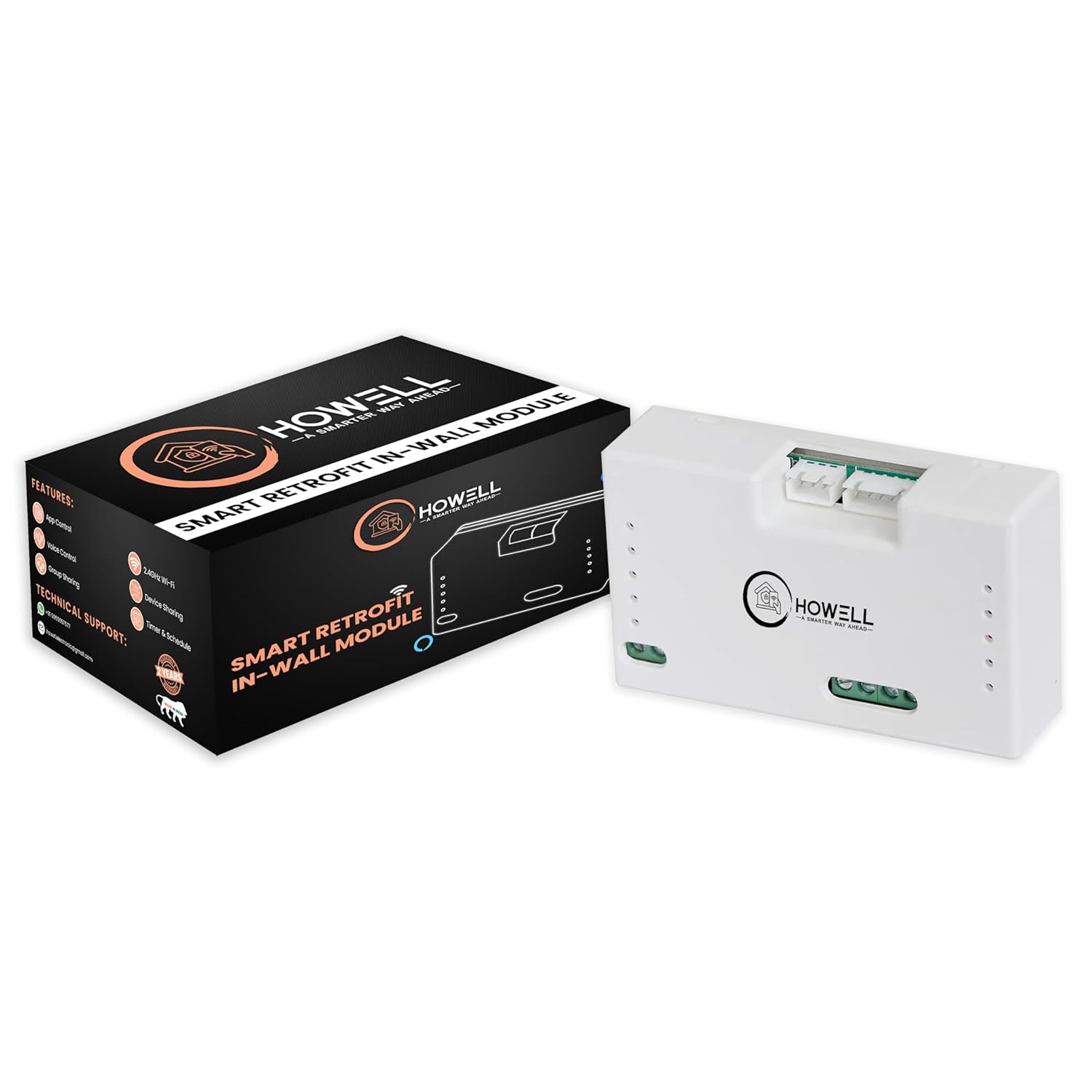 WiFi 3+1 Node Switch | 3 On/Off and 1 Fan Regulator | Retro Fit with Manual Controlwith 2 Year ...