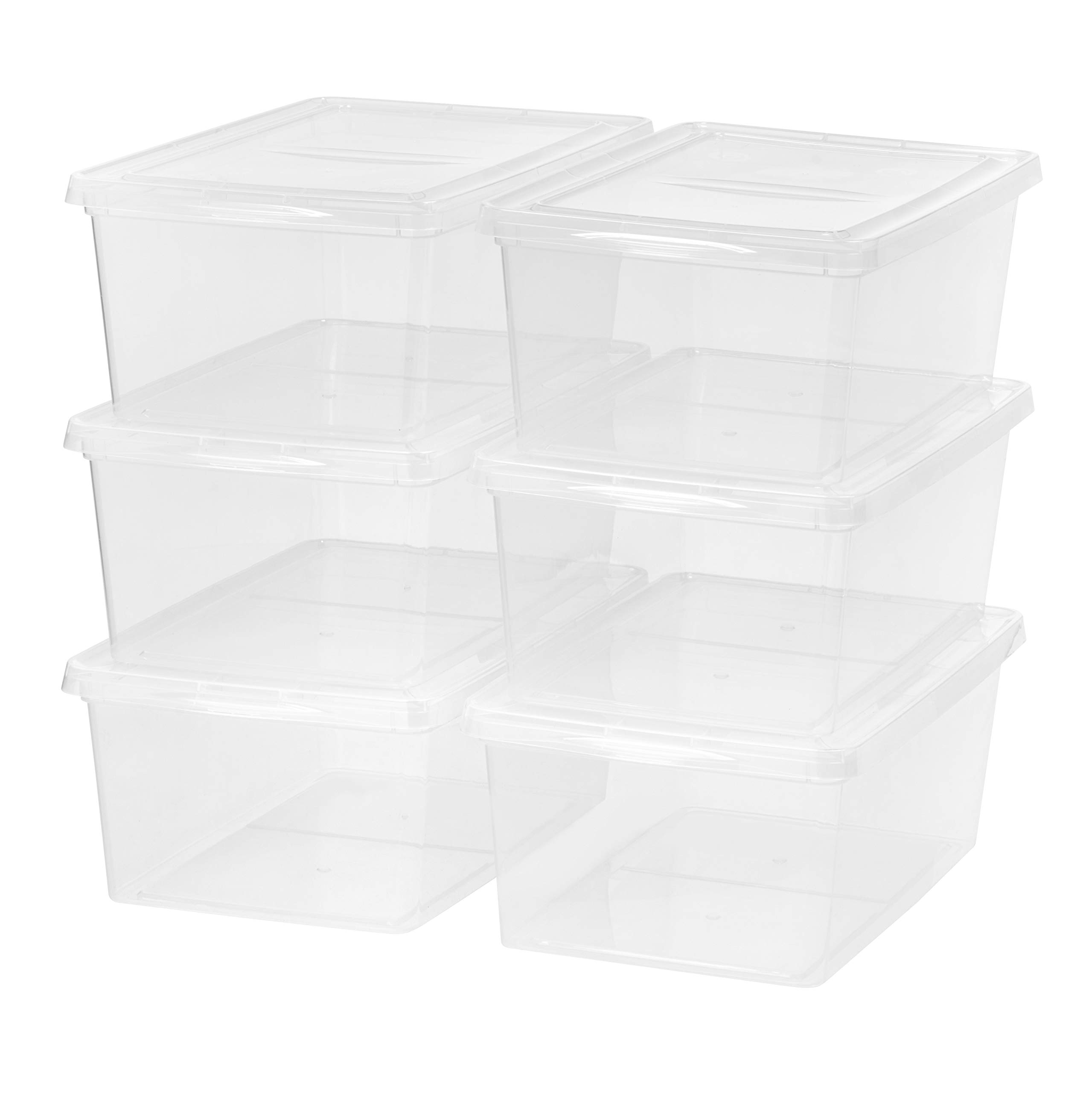 Amazon.com - Mainstay 17 QT Plastic Sweater Storage Box, Clear, 6 Pack ...