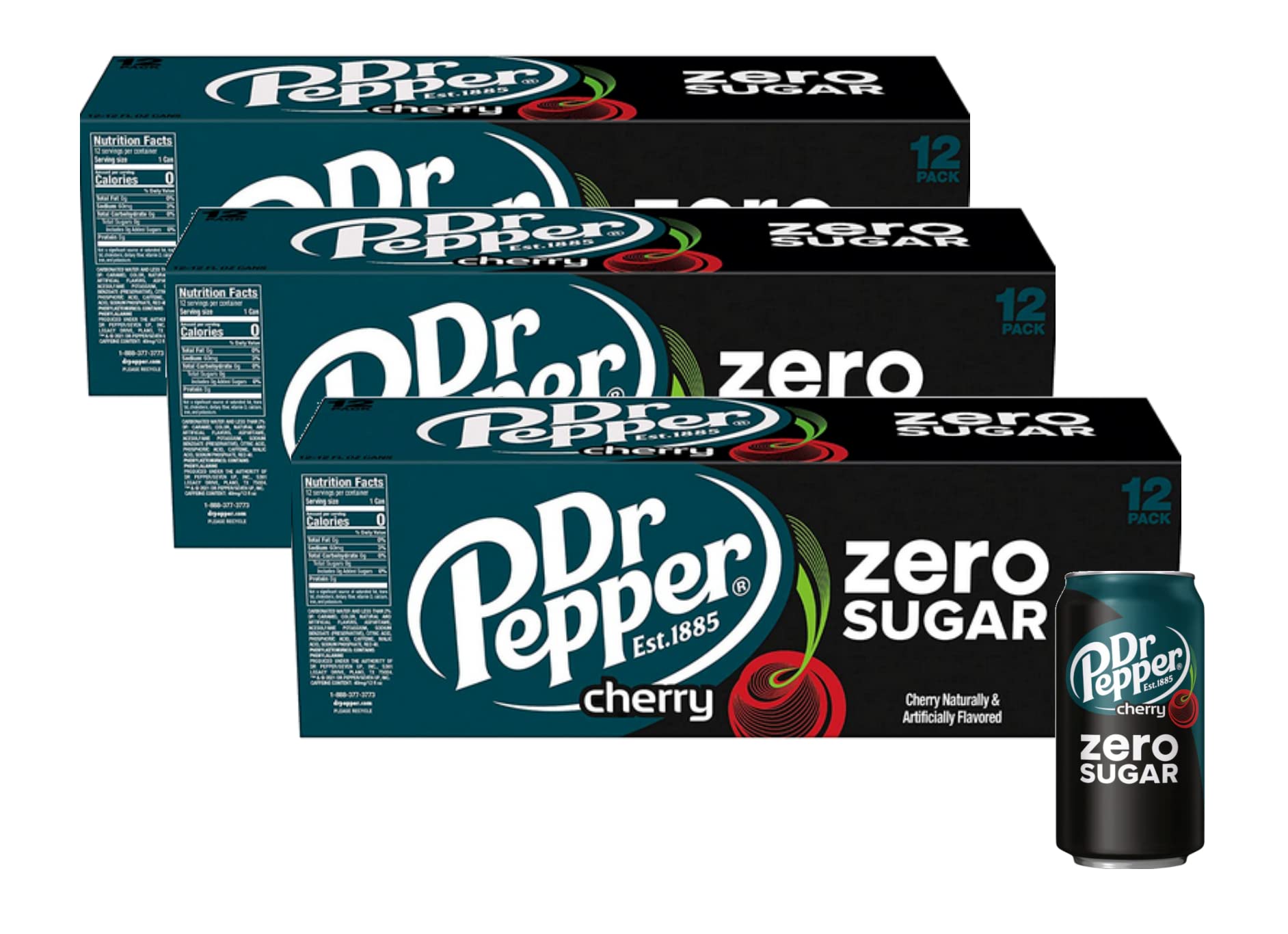 Buy Dr. Pepper Cream Flavored Soda Beverage Soft Drink - 3 Cases (36 ...