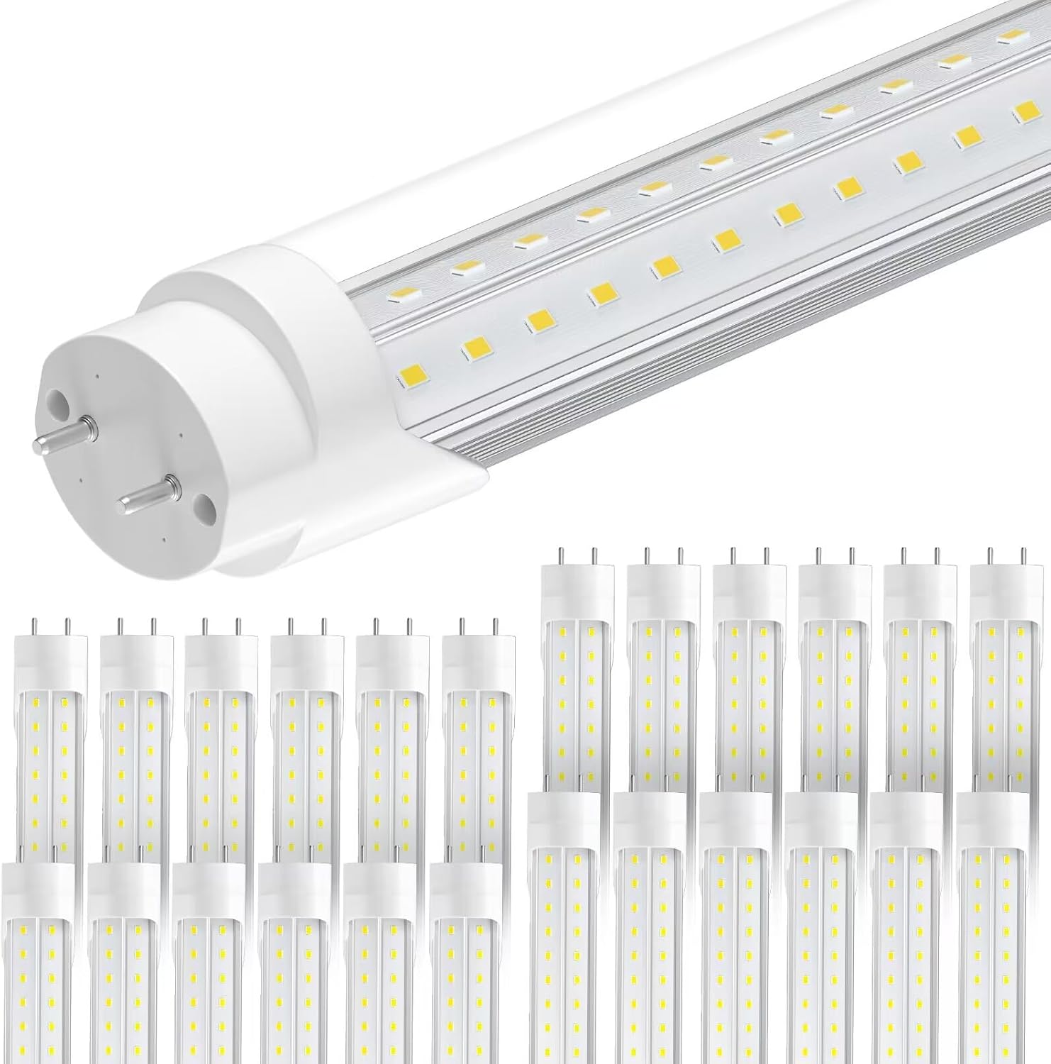 lvsdak T8 Led Bulbs 4 Foot, 5000K 45W 5850LM 24-Pack, 4ft Ballast ...