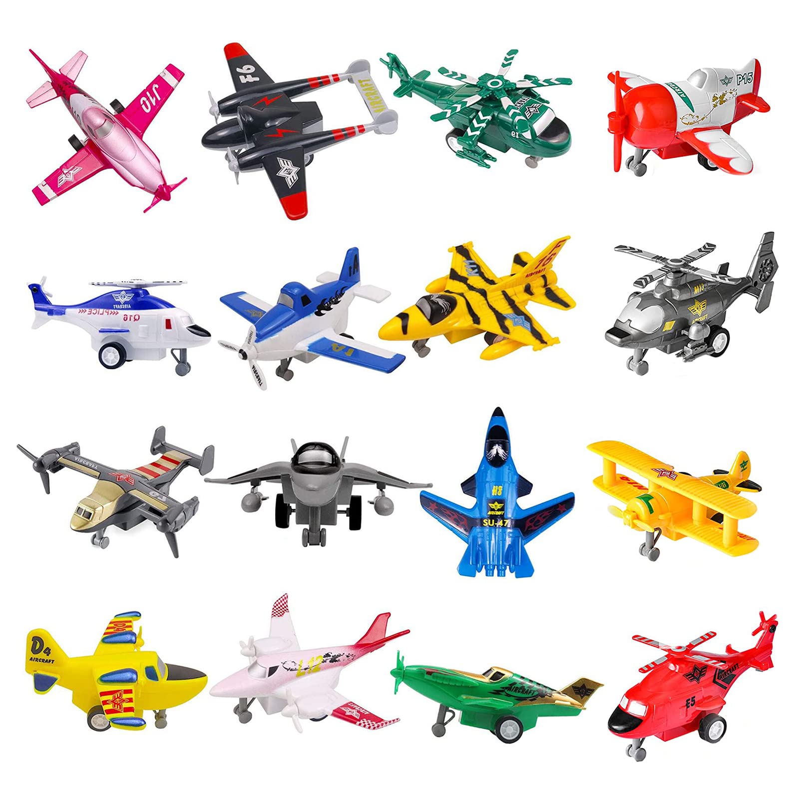 Buy HAPTIME16 Pcs Airplane Toy Pull Back Plane Playset For Kids Plane