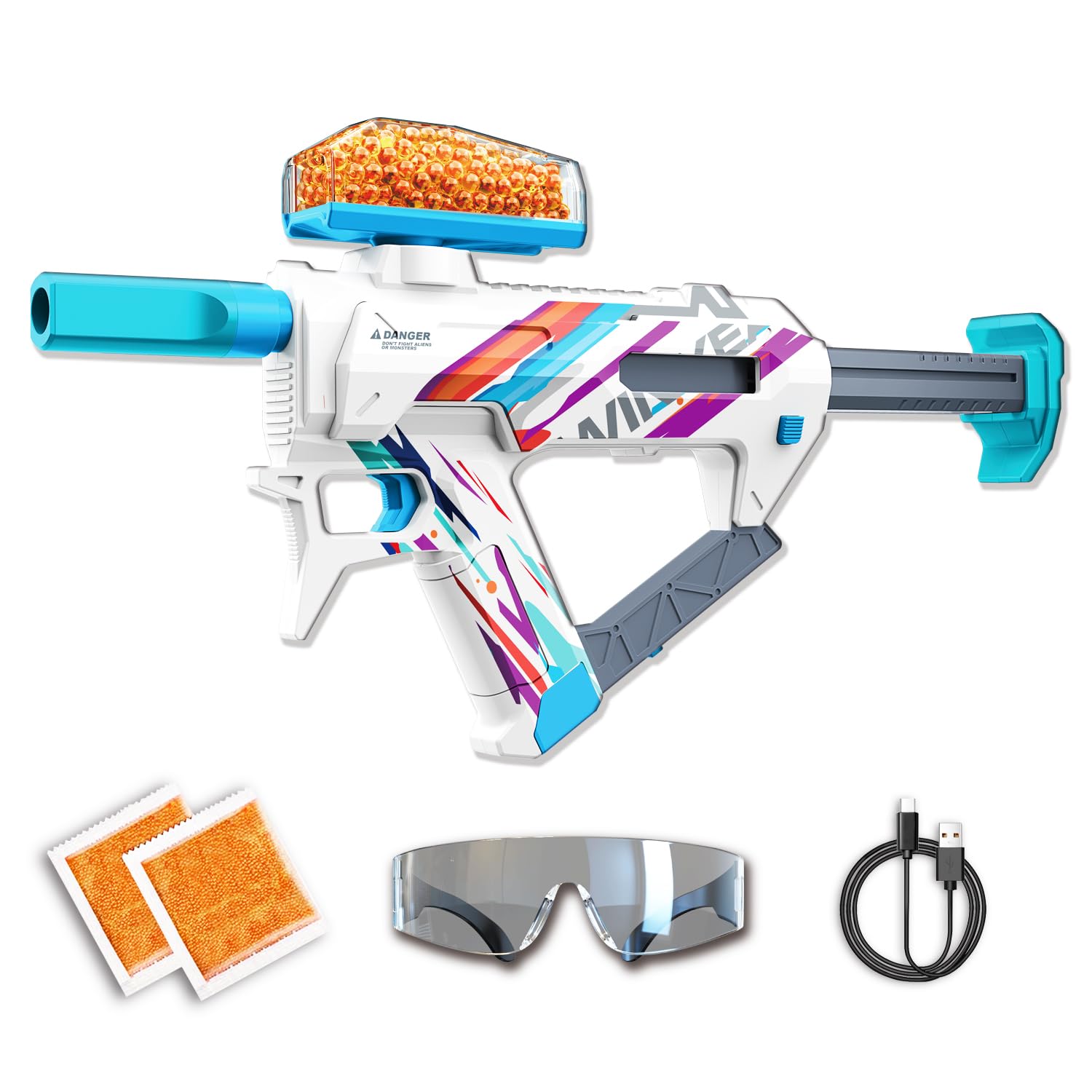 Amazon.com: Gel Ball Blaster, New Function Adjustable Shooting Power ...