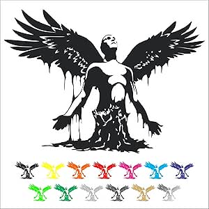 Amazon.com - Fallen Angel Decal Sticker - Lucifer, Grim Reaper, Decal ...
