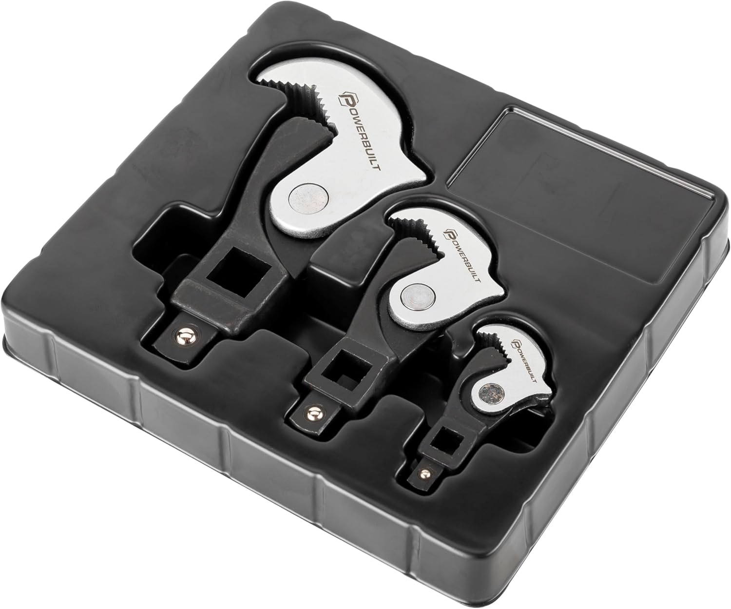 Powerbuilt 3 Piece Spring-Loaded Crowfoot Wrench Set, Adjustable Wrench ...