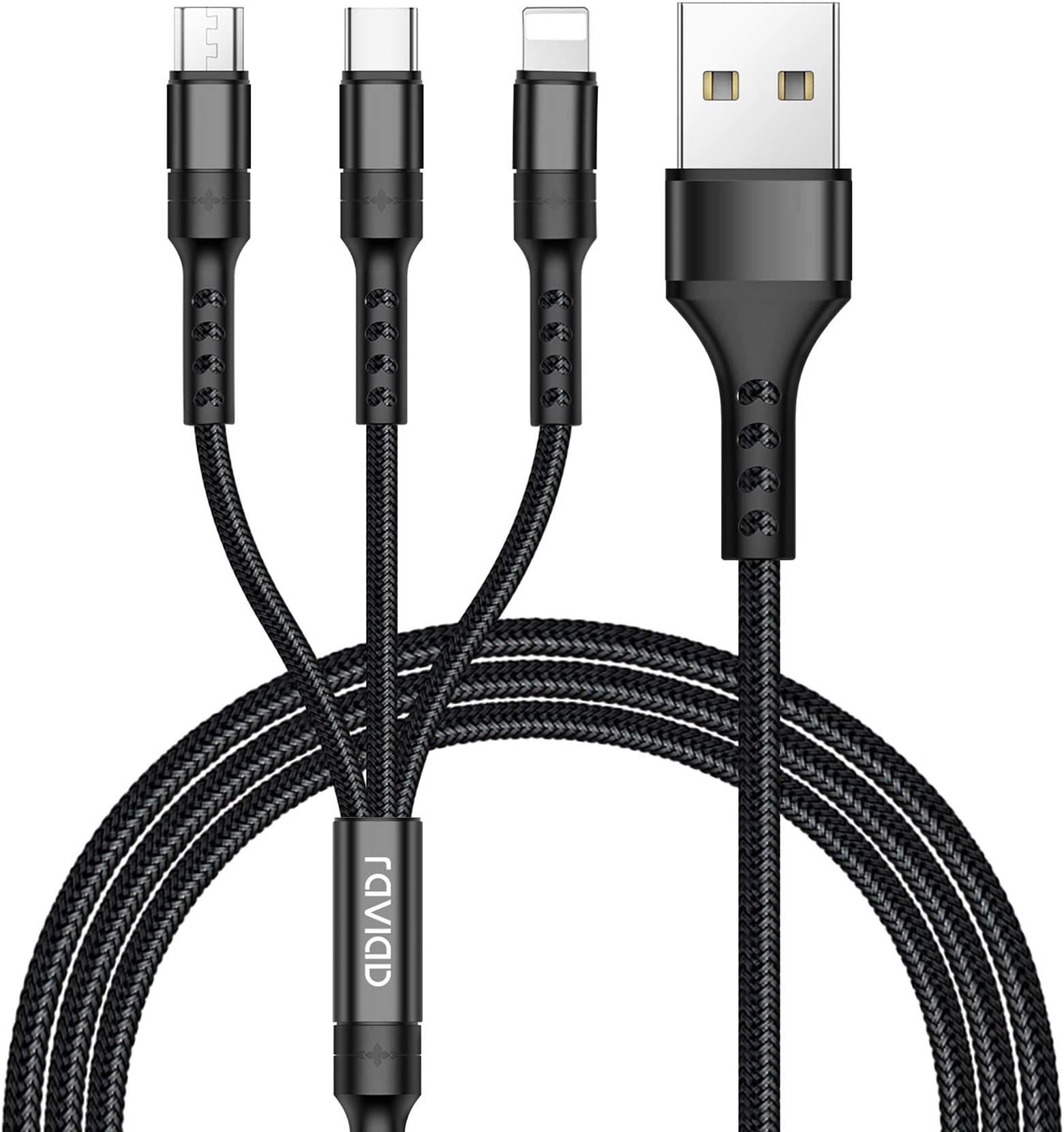 Amazon.com: RAVIAD Multi Charging Cable 4FT 3 in 1 Multi Charger Nylon ...