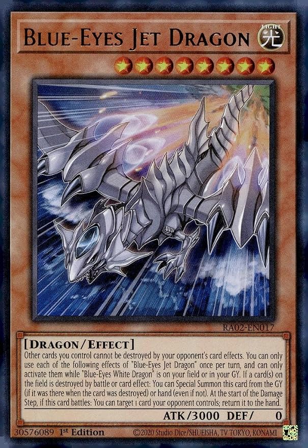 Amazon.com: Blue-Eyes Jet Dragon (UR) - RA02-EN017 - Ultra Rare - 1st ...