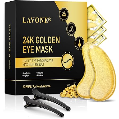Amazon.com : Eye Mask - 30 Pairs 24K Gold Under Eye Patches Skin Care ...