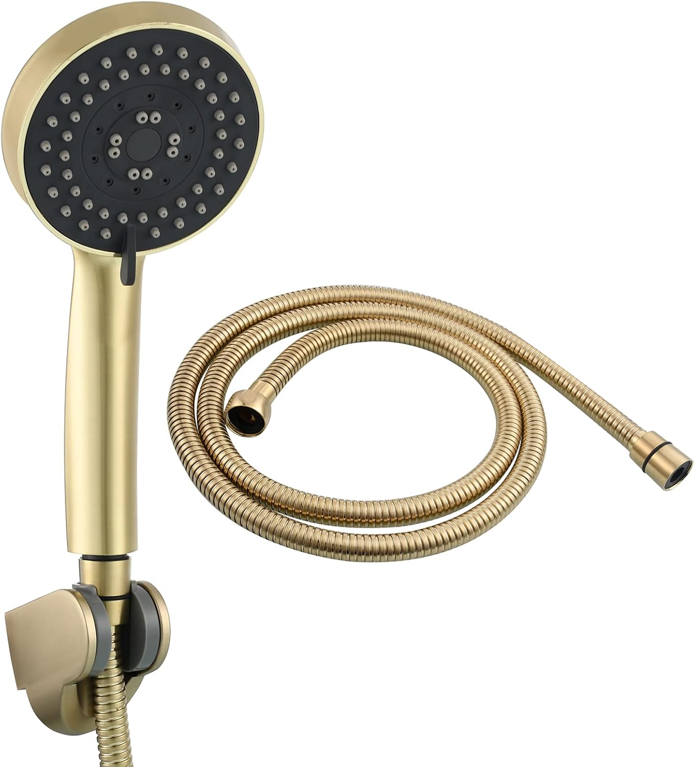 Tecmolog Brushed Gold Handheld Shower Head ABS Plastic 5 Functions ...