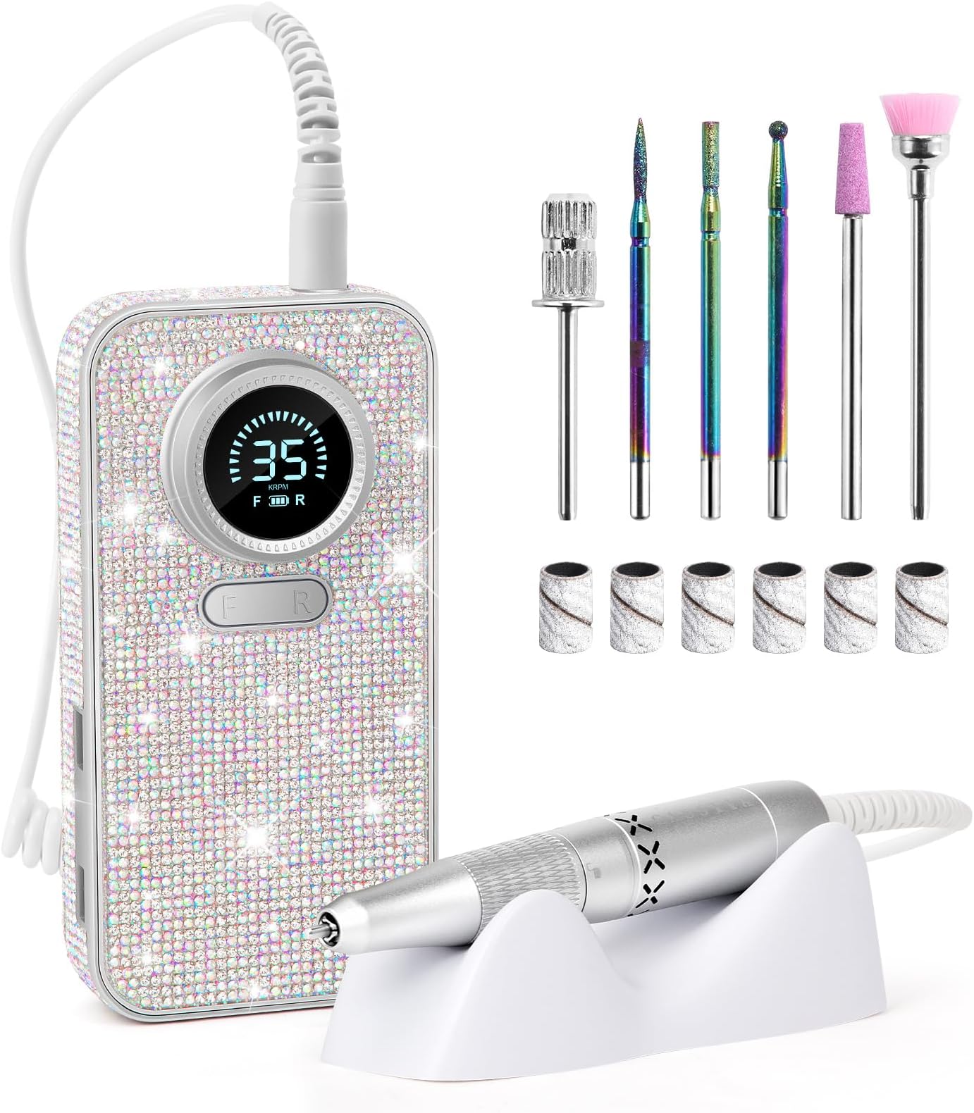 Amazon.com: Portable Electric Nail Drill File: 40000RPM Professional ...