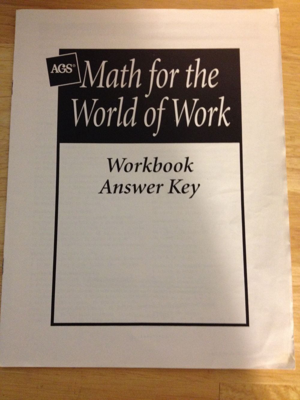 Amazon.com: MATH FOR THE WORLD OF WORK WORKBOOK ANSWER KEY ...
