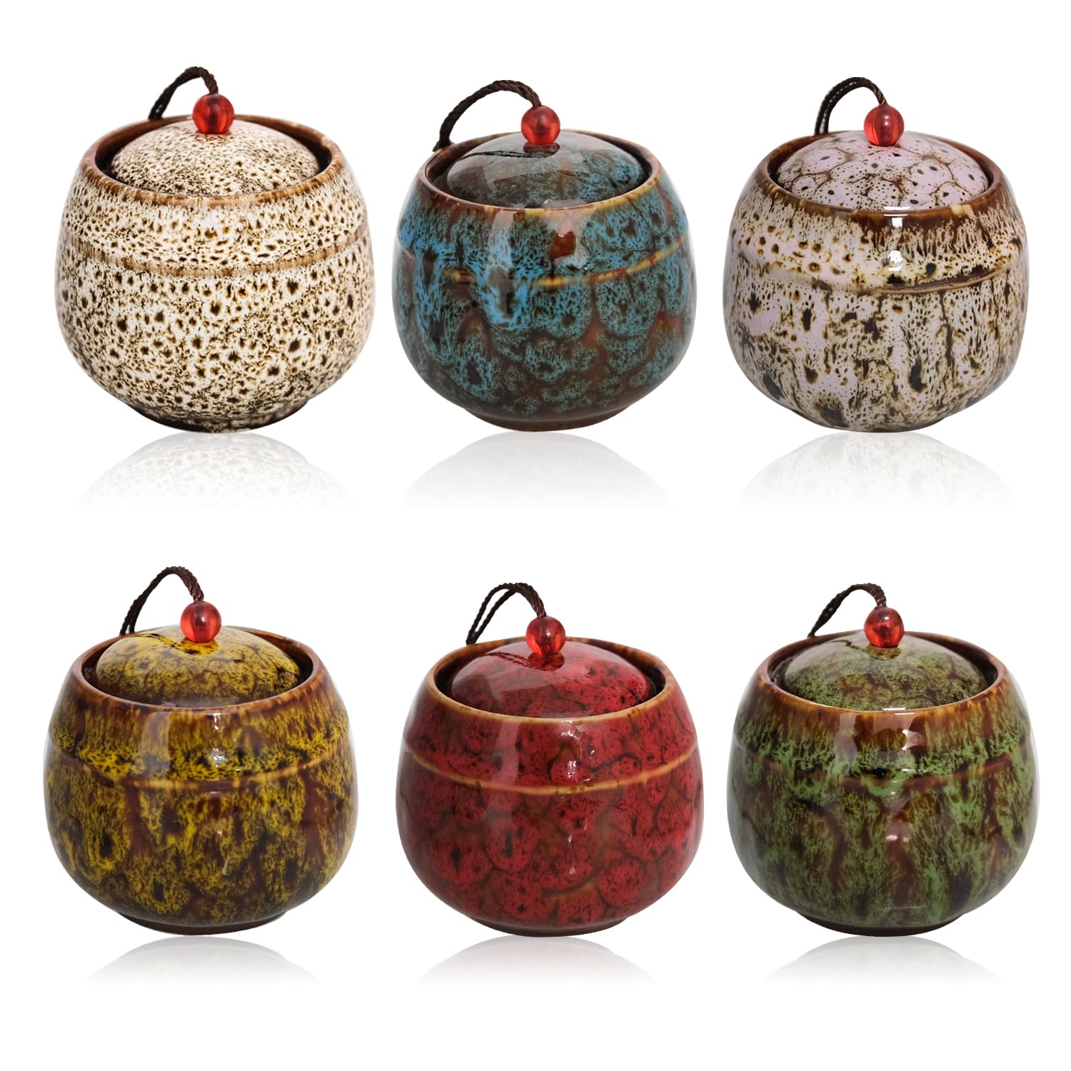 Amazon.com: Small Urns for Human Ashes Set of 6, Decorative Cremation ...