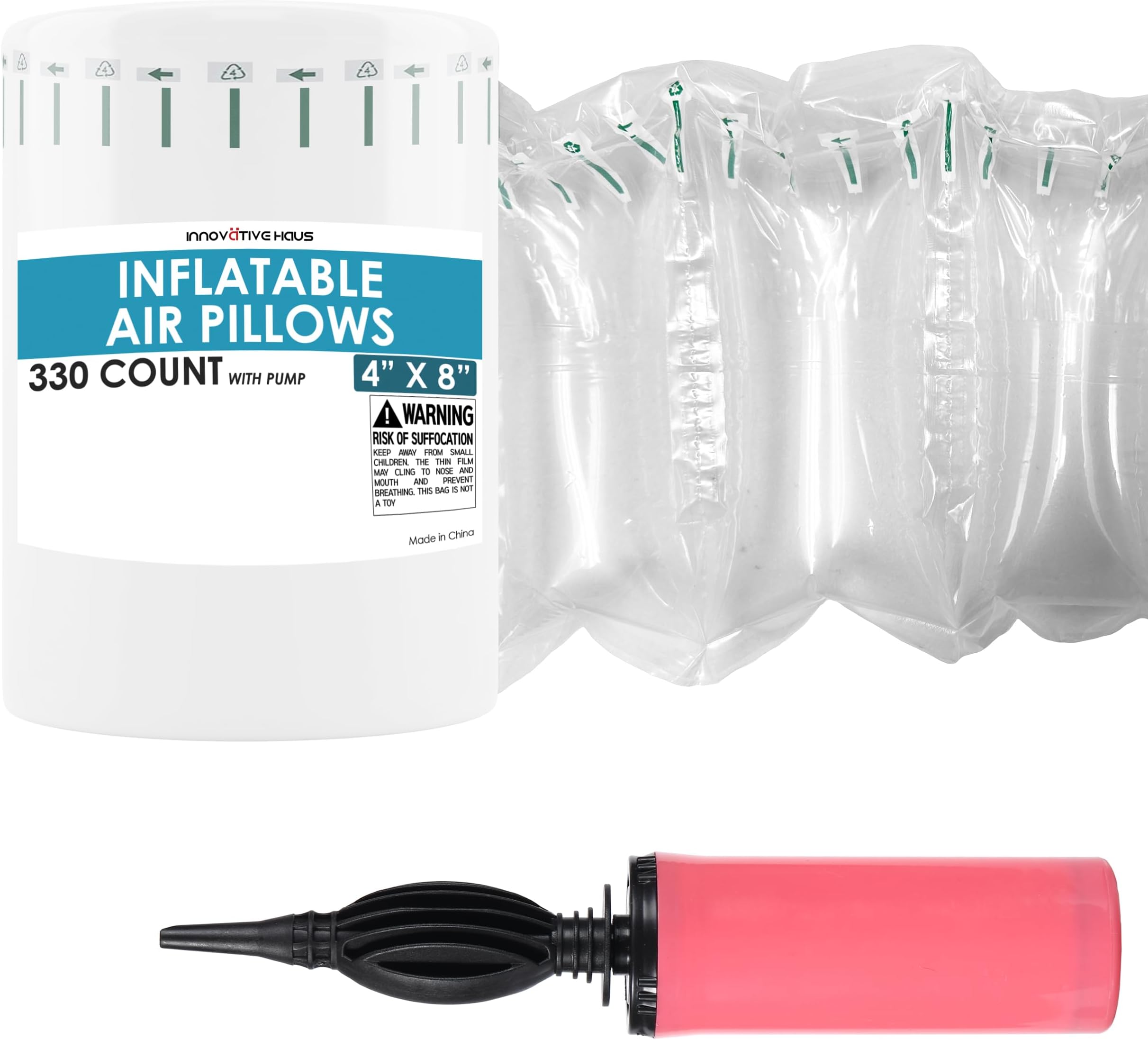 Amazon.com : Woanger 500 Count 4" x 8" Air Pillows for Shipping Clear ...