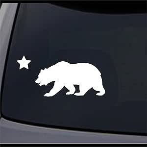 Amazon.com: (3X) California Republic Cali State Cali Bear Vinyl Decal ...