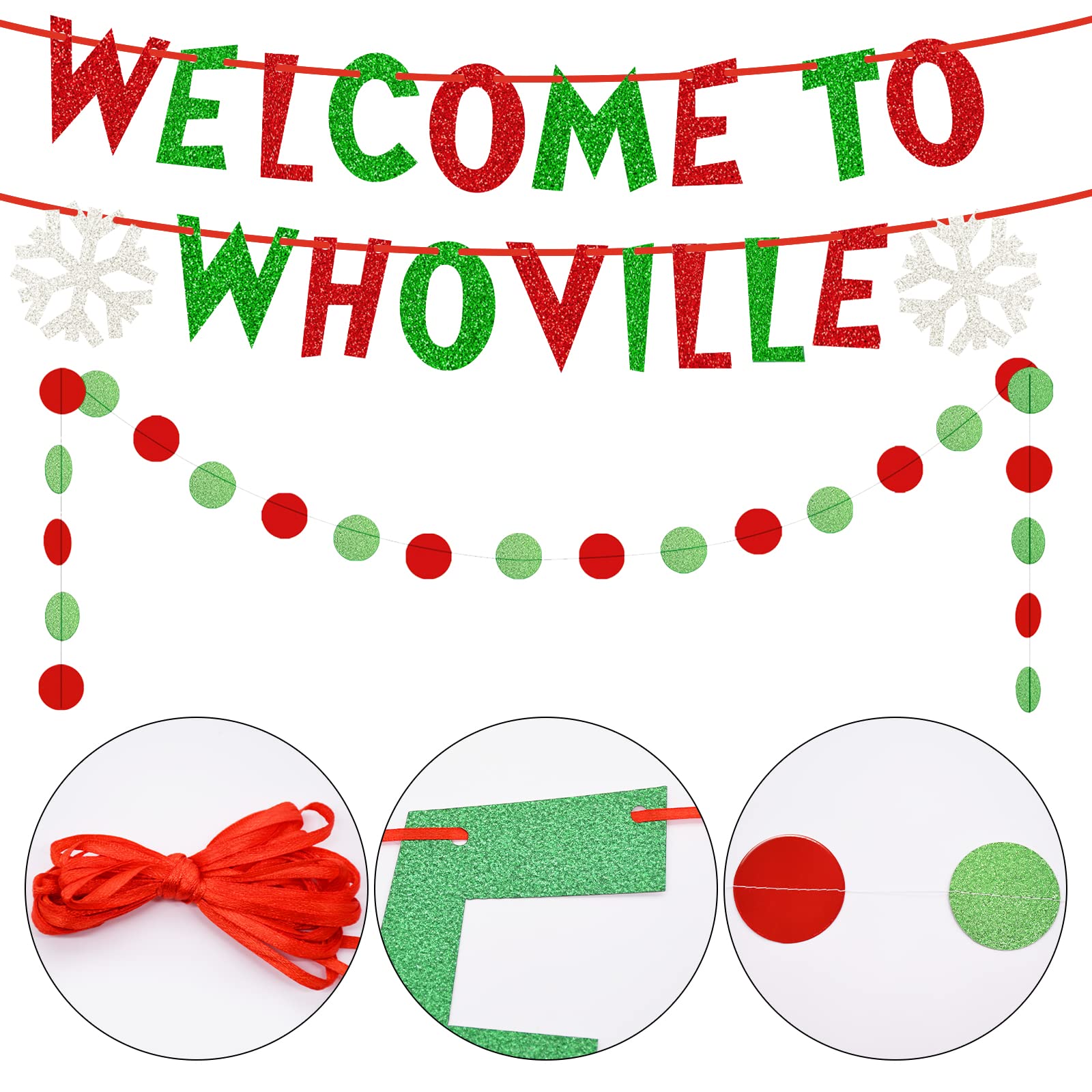 Whoville Christmas Decorations 59Pcs Merry Grinchmas Decorations Merry ...
