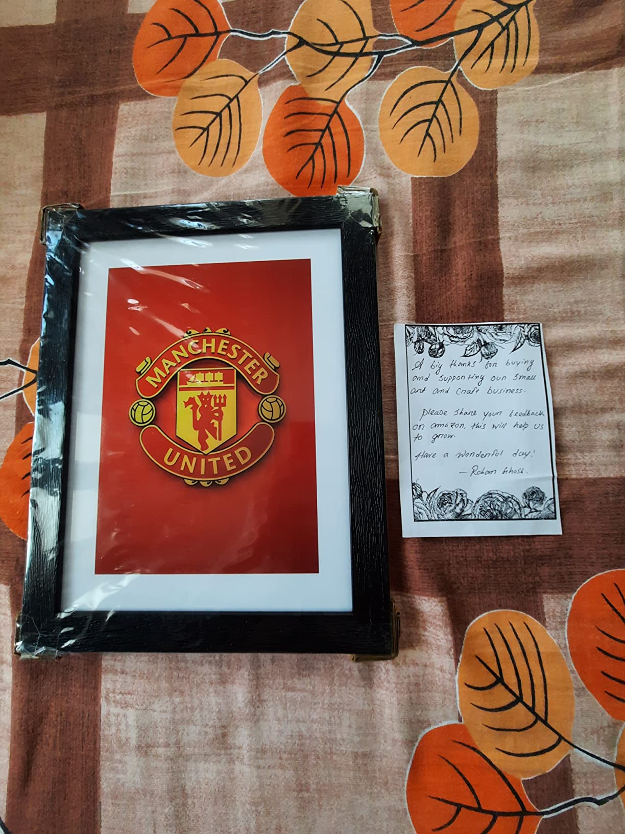 TenorArts Manchester United Merchandise Wooden Logo Crest Wall Hanging ...