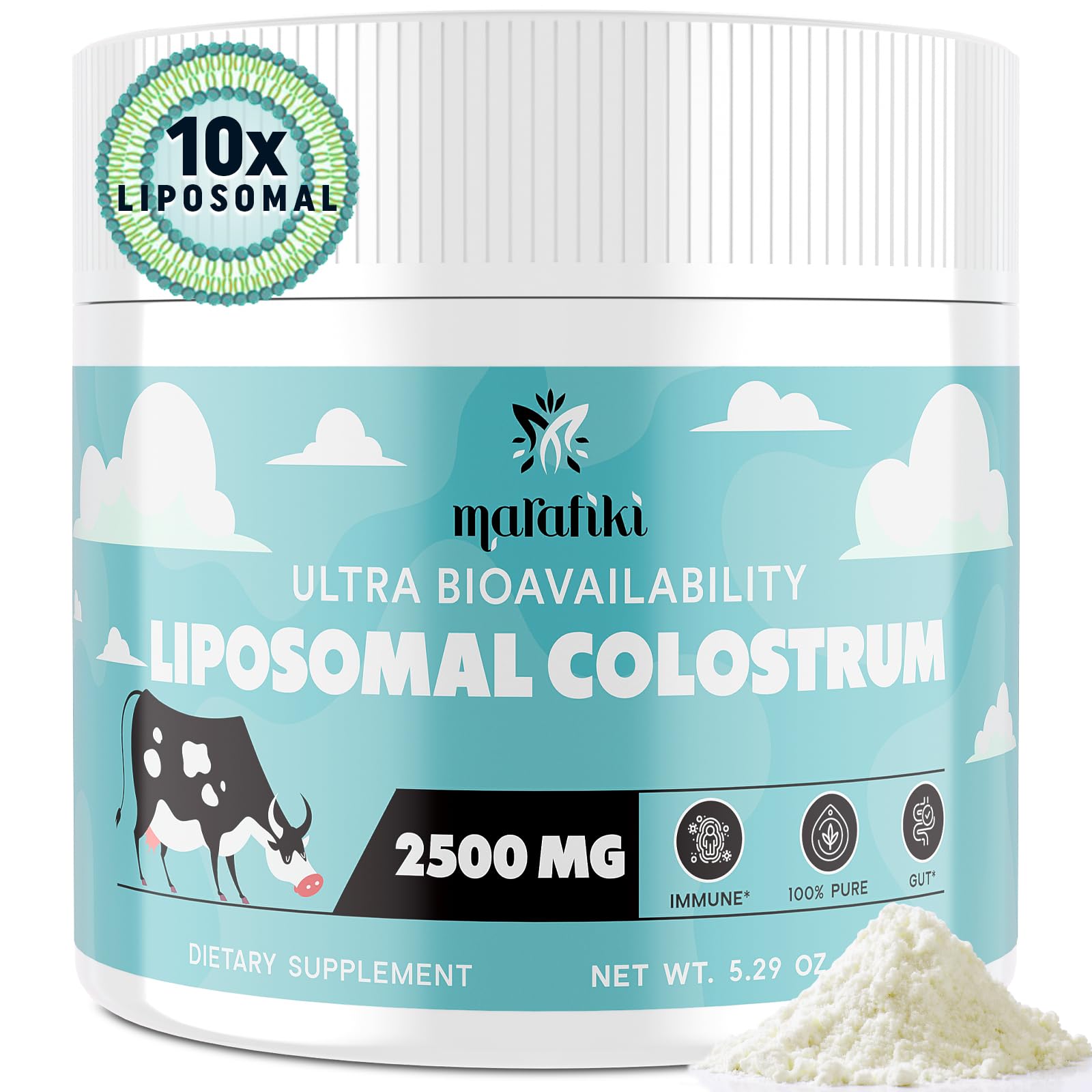 Amazon.com: Liposomal Bovine Colostrum Supplement 2500mg - Grass Fed ...