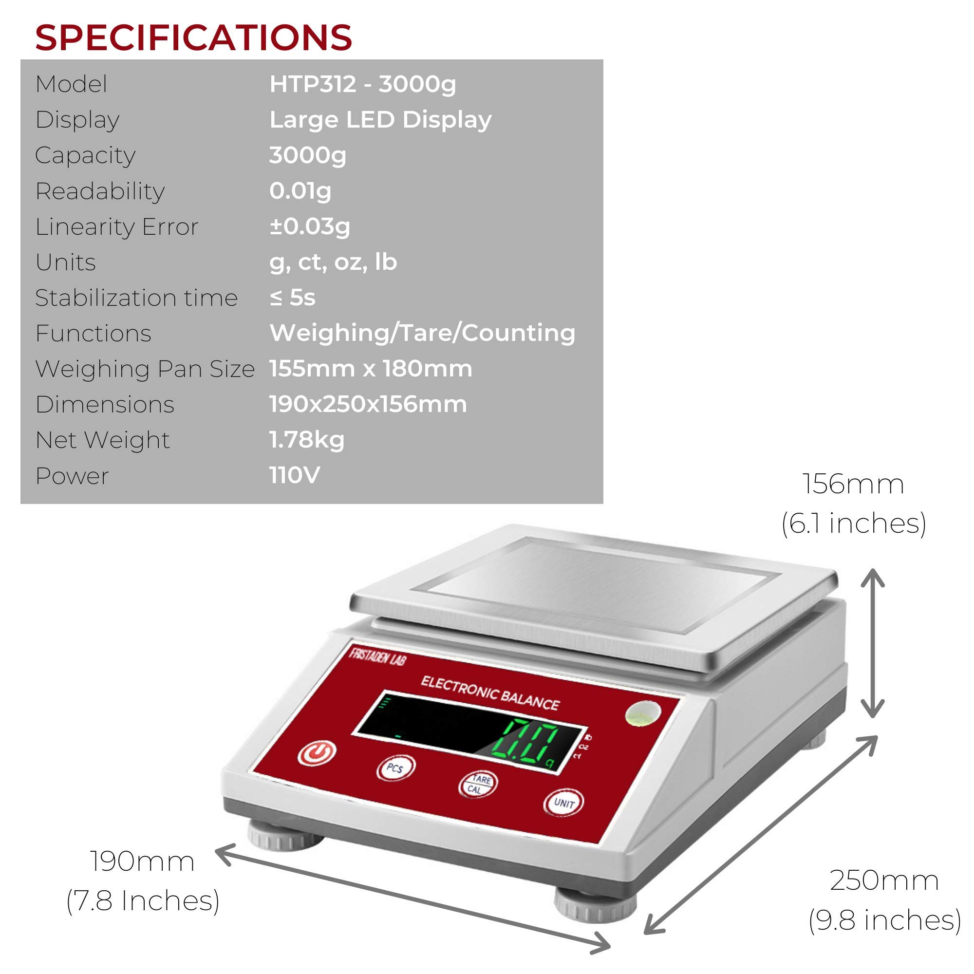 Snapklik.com : American Scale - 3000g X 001g Precision Balance ...