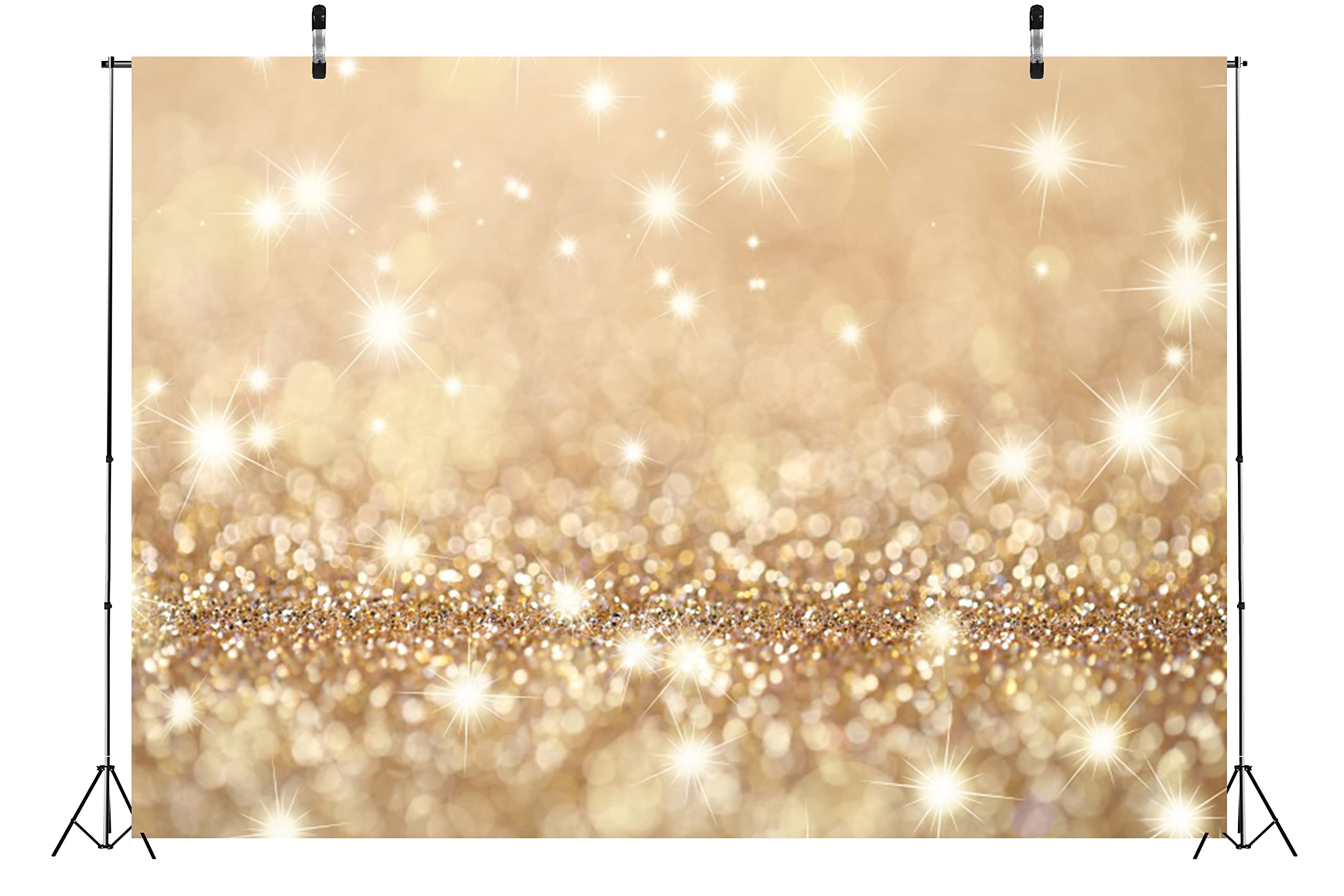 Gold Curtain Kate 10x10ft Golden Bokeh Photography Backdrop - Gold ...