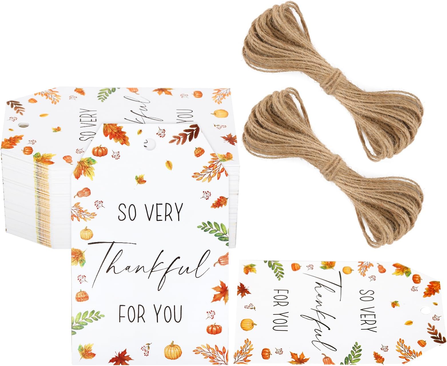 Amazon.com: 48 Pieces Thanksgiving Autumn Pumpkin So Thankful for You ...