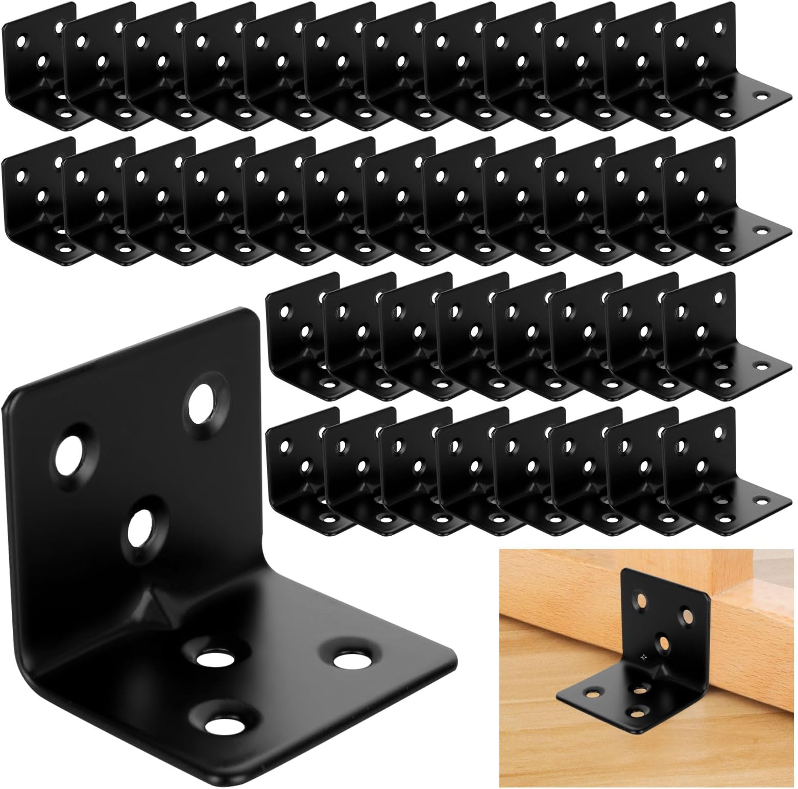 24 Pièces Équerre d'assemblage 90 Degrés à Angle Droit, Équerre de ...