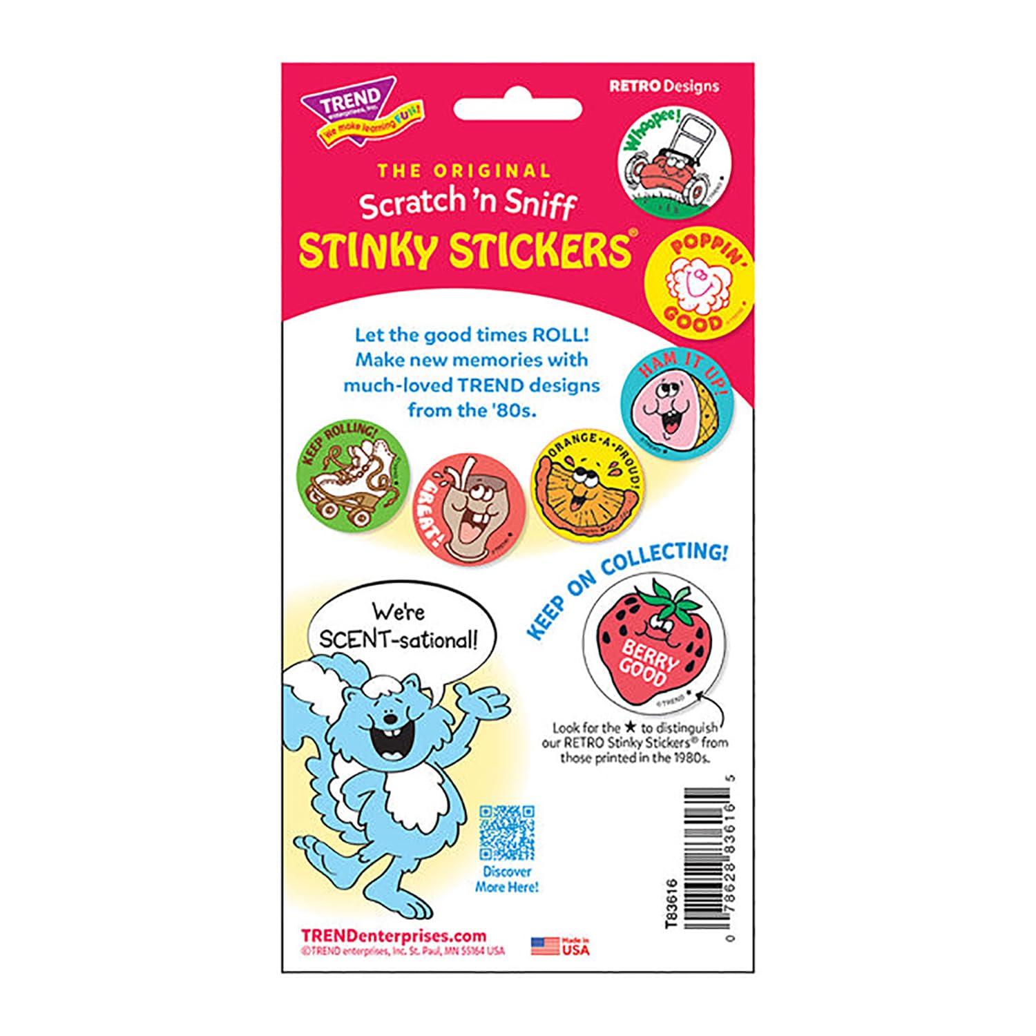 Scratch N Sniff Stickers Poppin' Good Popcorn Scent Retro Stinky ...