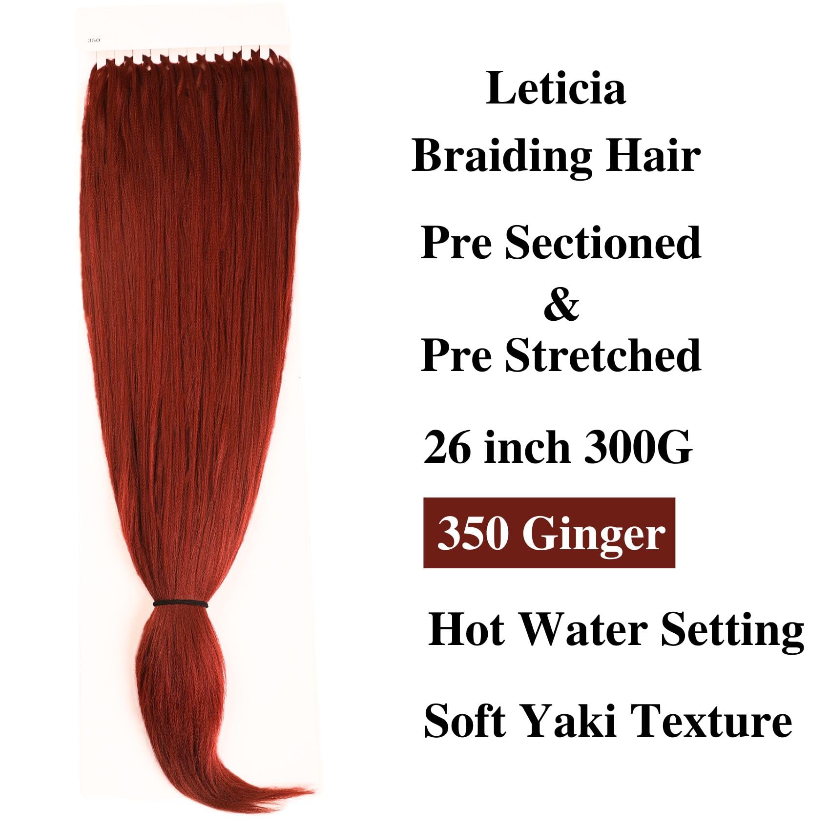 Snapklik.com : Braiding Hair Pre Stretched Ginger Prestretched Pre ...