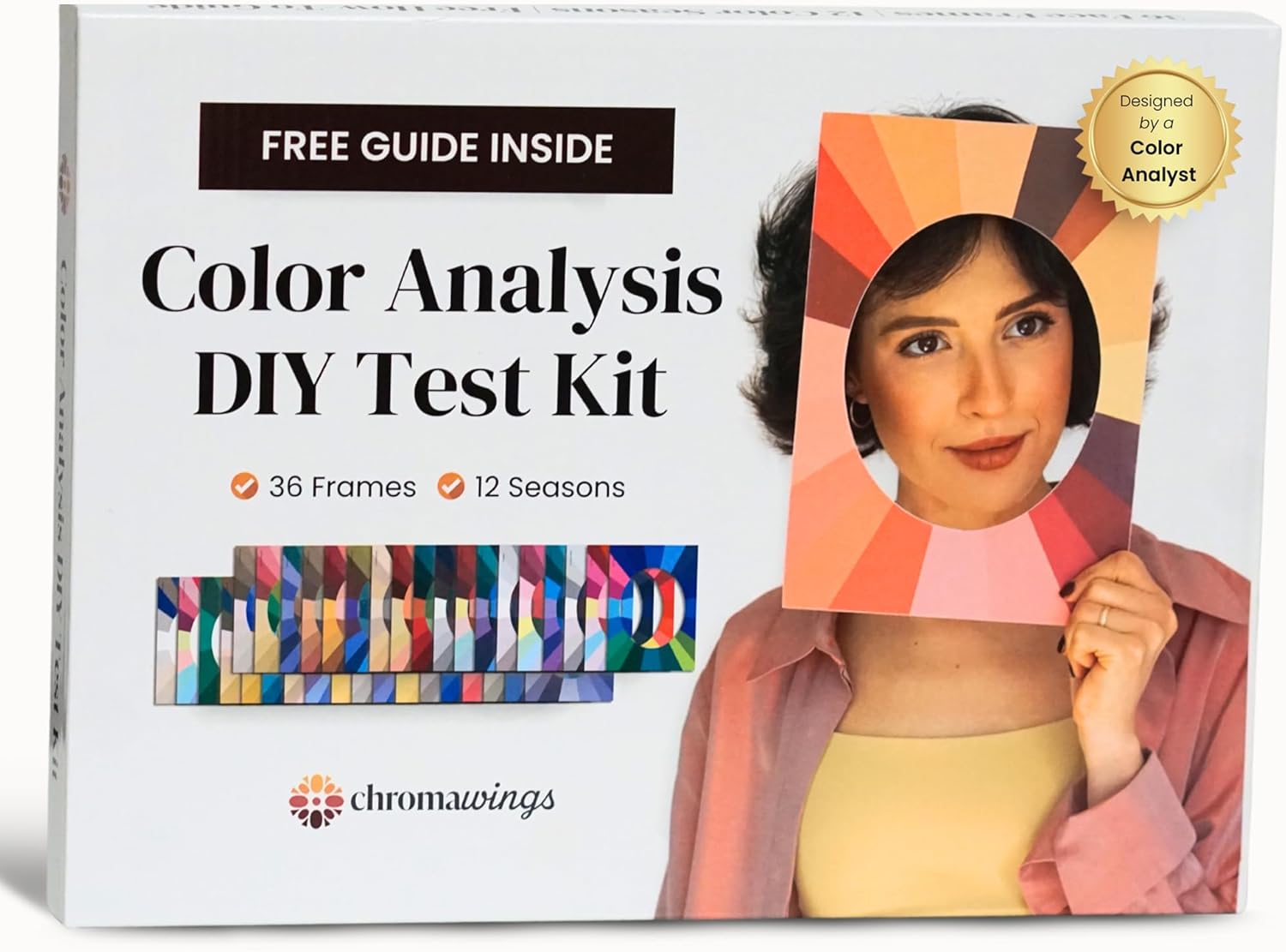 Color Analysis Kit – DIY Personal Color Test with 36 Face Frames, Step ...