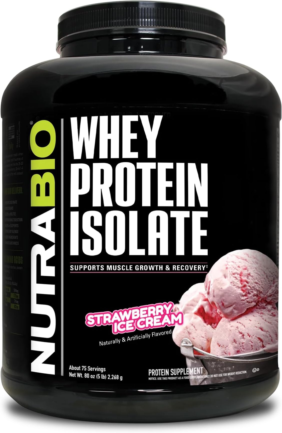 Amazon.com: NutraBio 100% Whey Protein Isolate Protein Powder, 25g ...