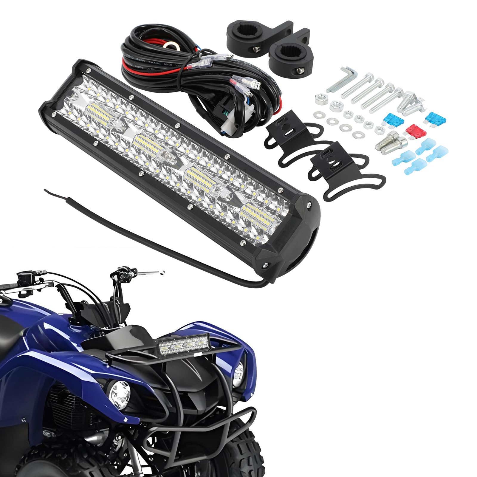 Amazon.com: USTPO 12Inch ATV LED Light Bar 240W 4800LM Off Road ...