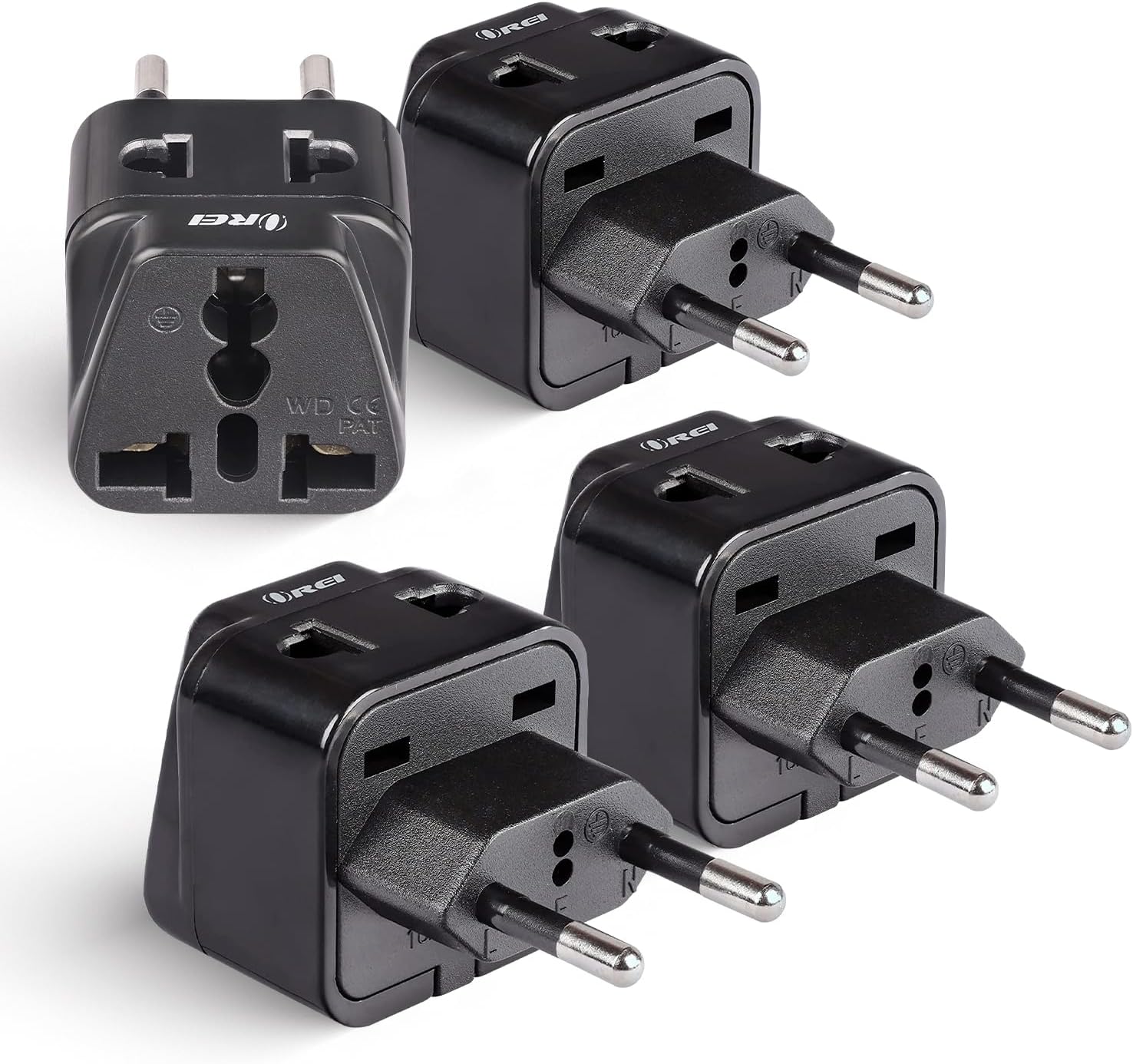 Amazon.com: OREI 2 in 1 USA to Europe, Russia, Italy Adapter Plug (Type ...