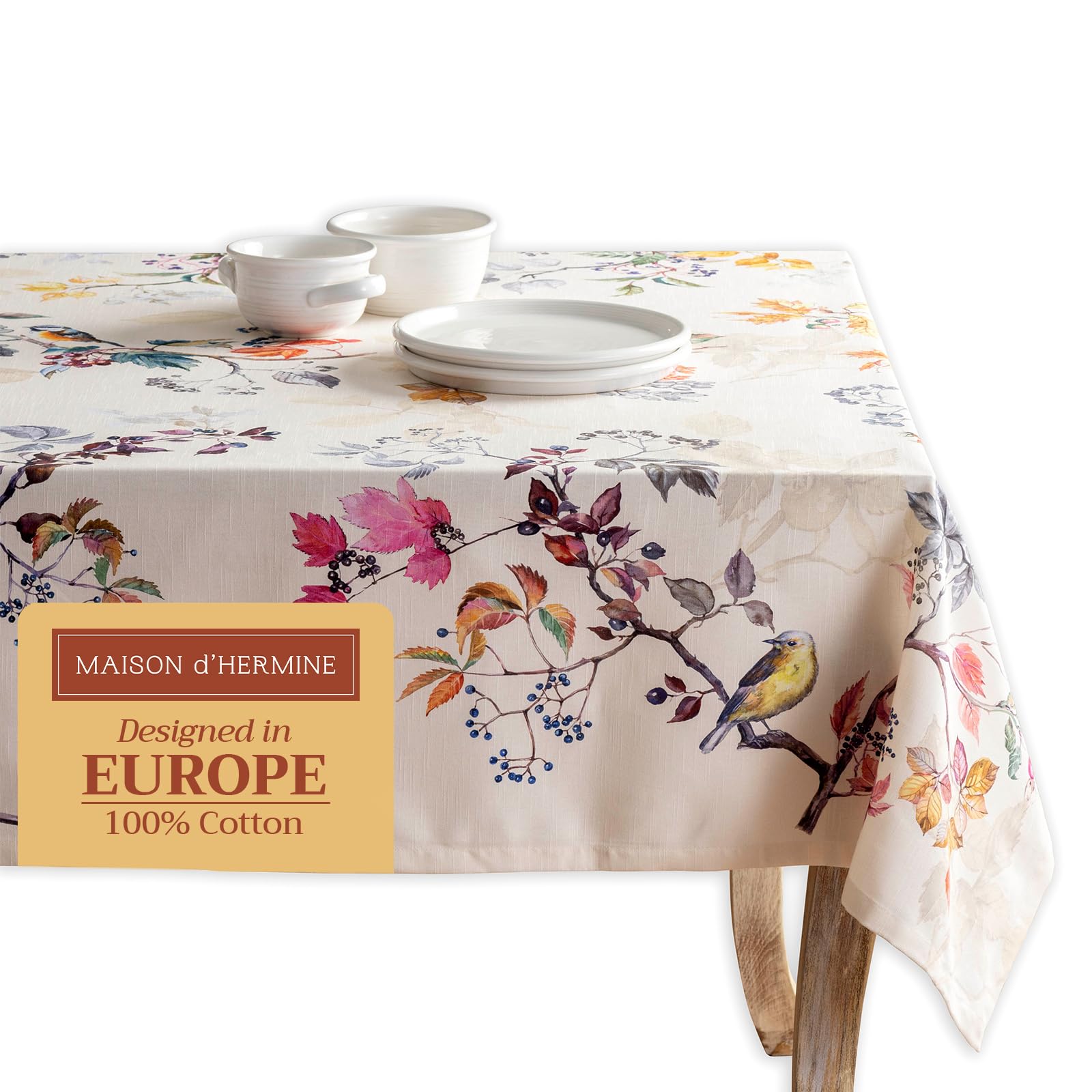 Amazon.com: Maison d' Hermine 100% Cotton Table Cover - 60"x108 ...