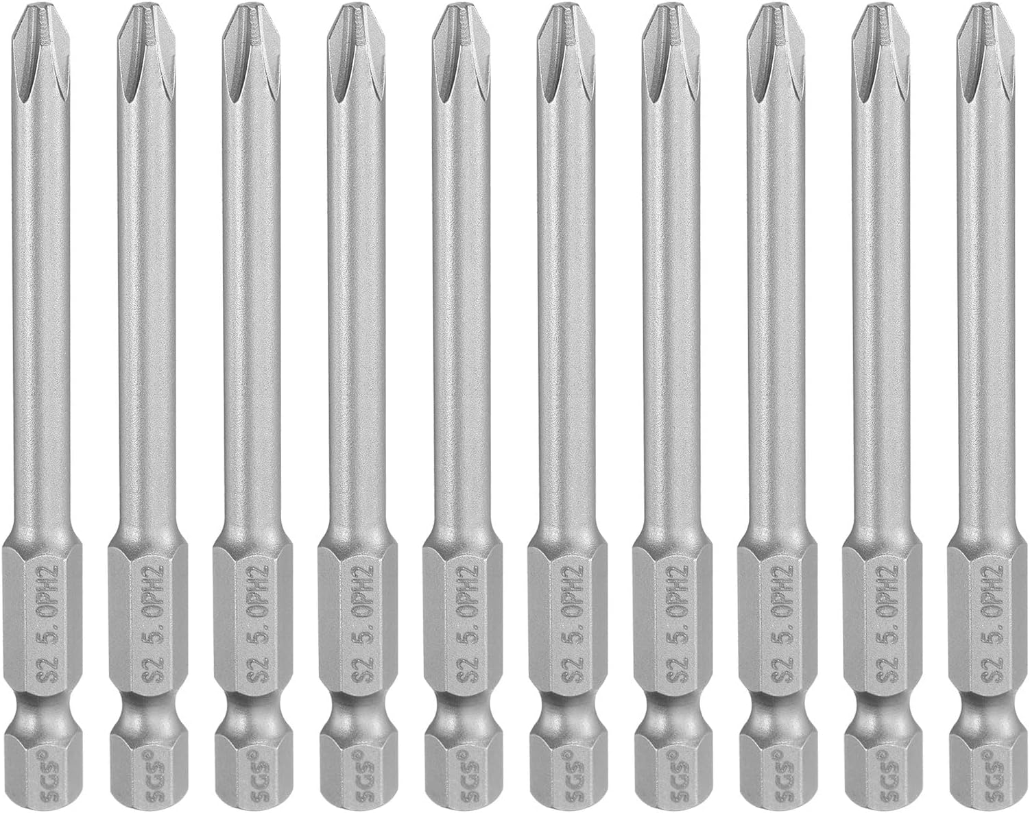 VESTTIO Phillips Bit Set, PH2#2 Long Screwdriver Bit Set, 10PCS 1/4 ...