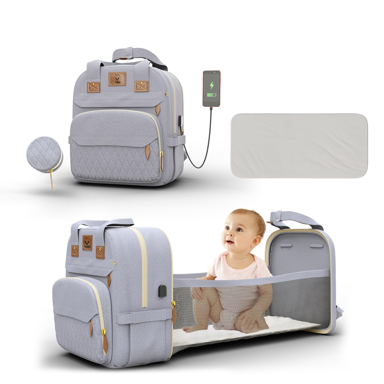 Buy Lifelong Cuppy 7in1 Diaper Bag Backpack With Changing Station|Mamma ...