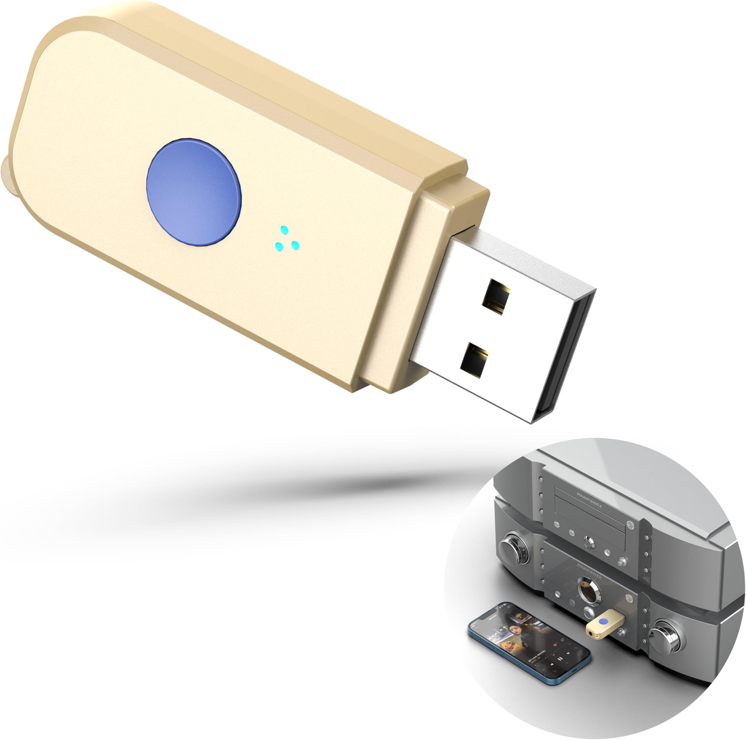 Amazon.com: USB Bluetooth Receiver, Bluetooth 5.3 Wireless Audio ...