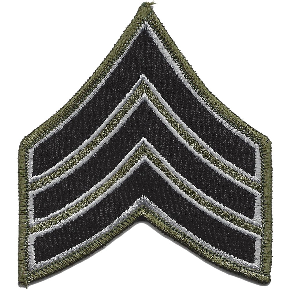 Amazon.com: Sheriff Police Sargent Chevrons OD Black Patch : Clothing ...
