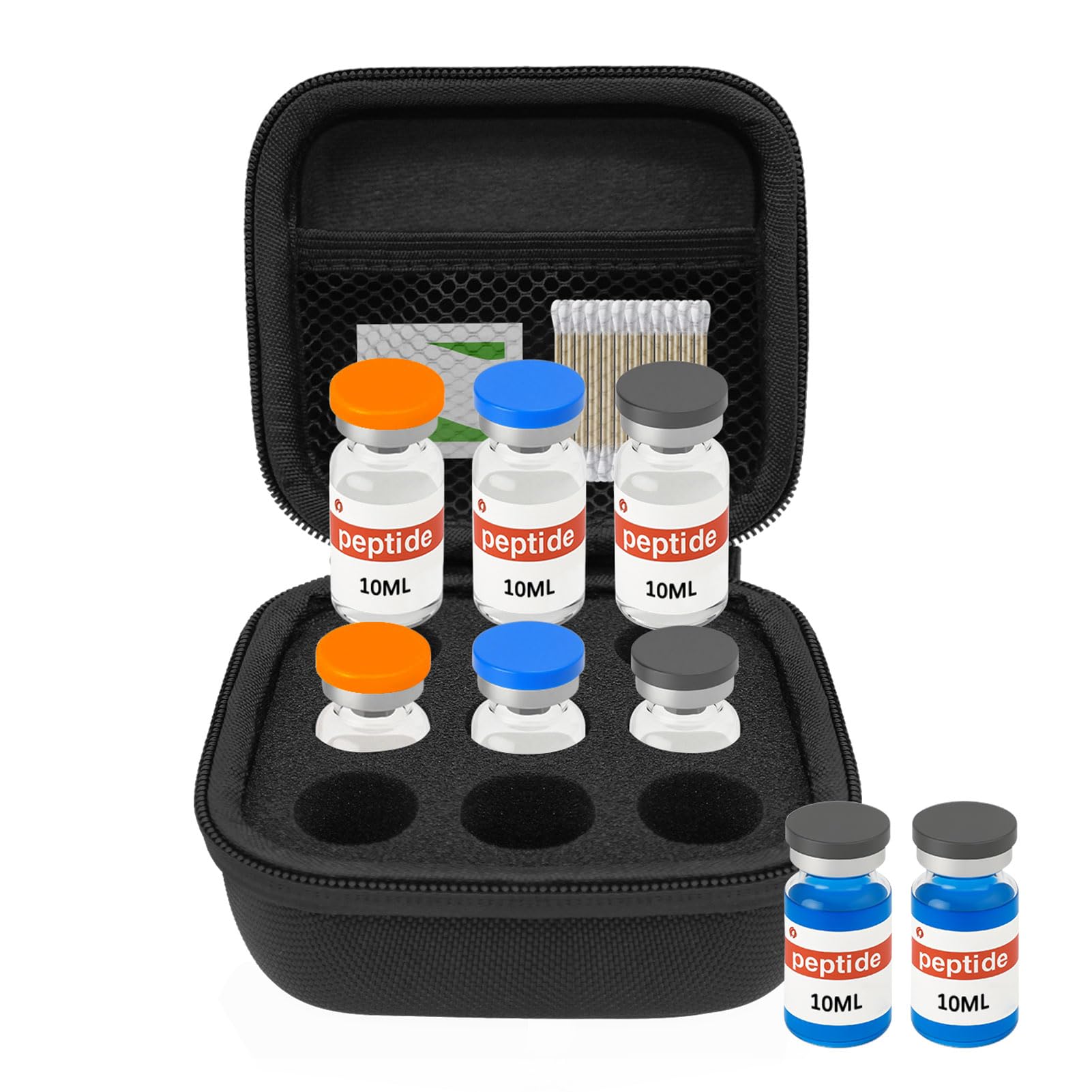 Snapklik.com : WIKSRY 9-Slot Peptide Case For Fridge, Peptide Vial ...