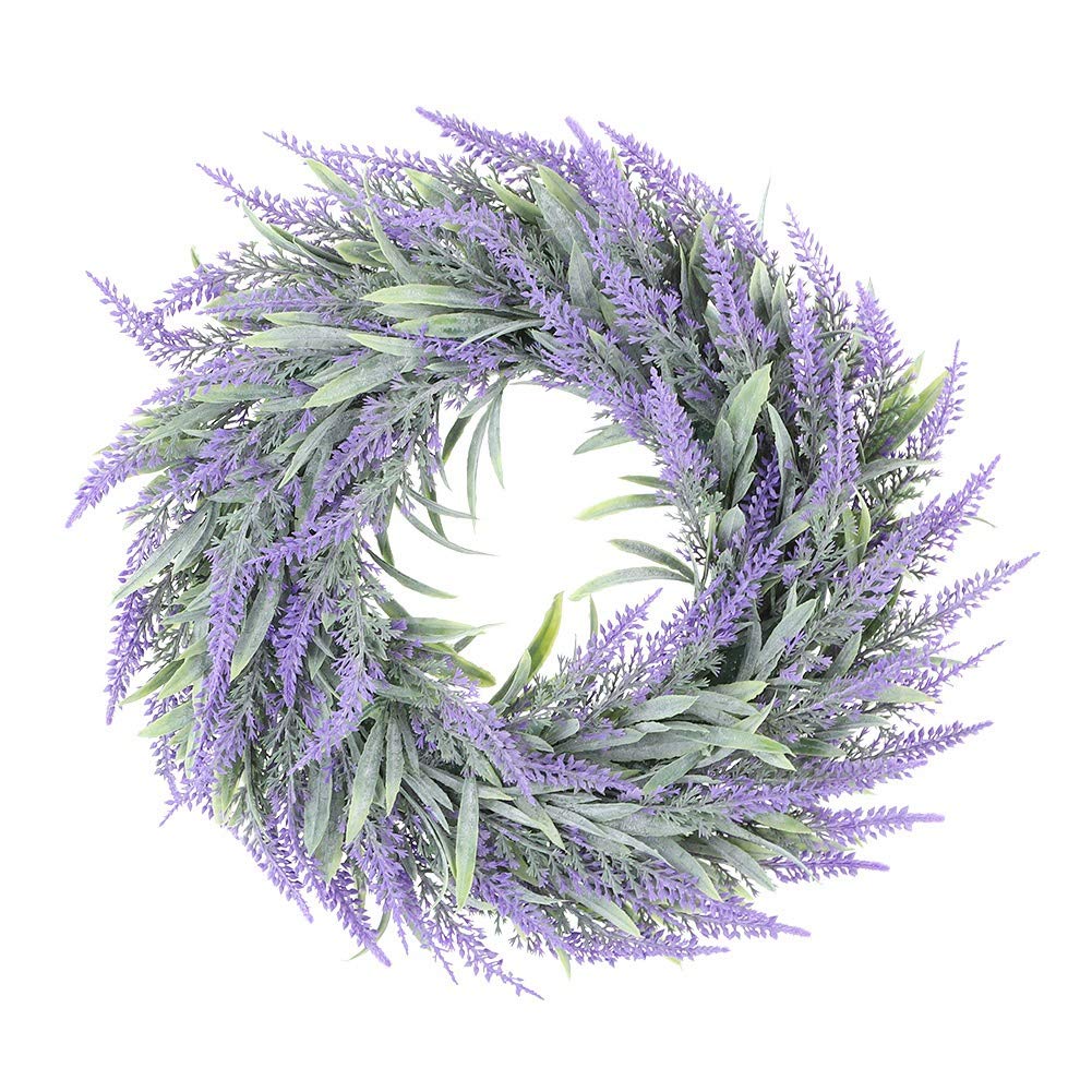 Amazon.com: Lavender Wreath,11" Artificial Spring Wreaths for Front ...