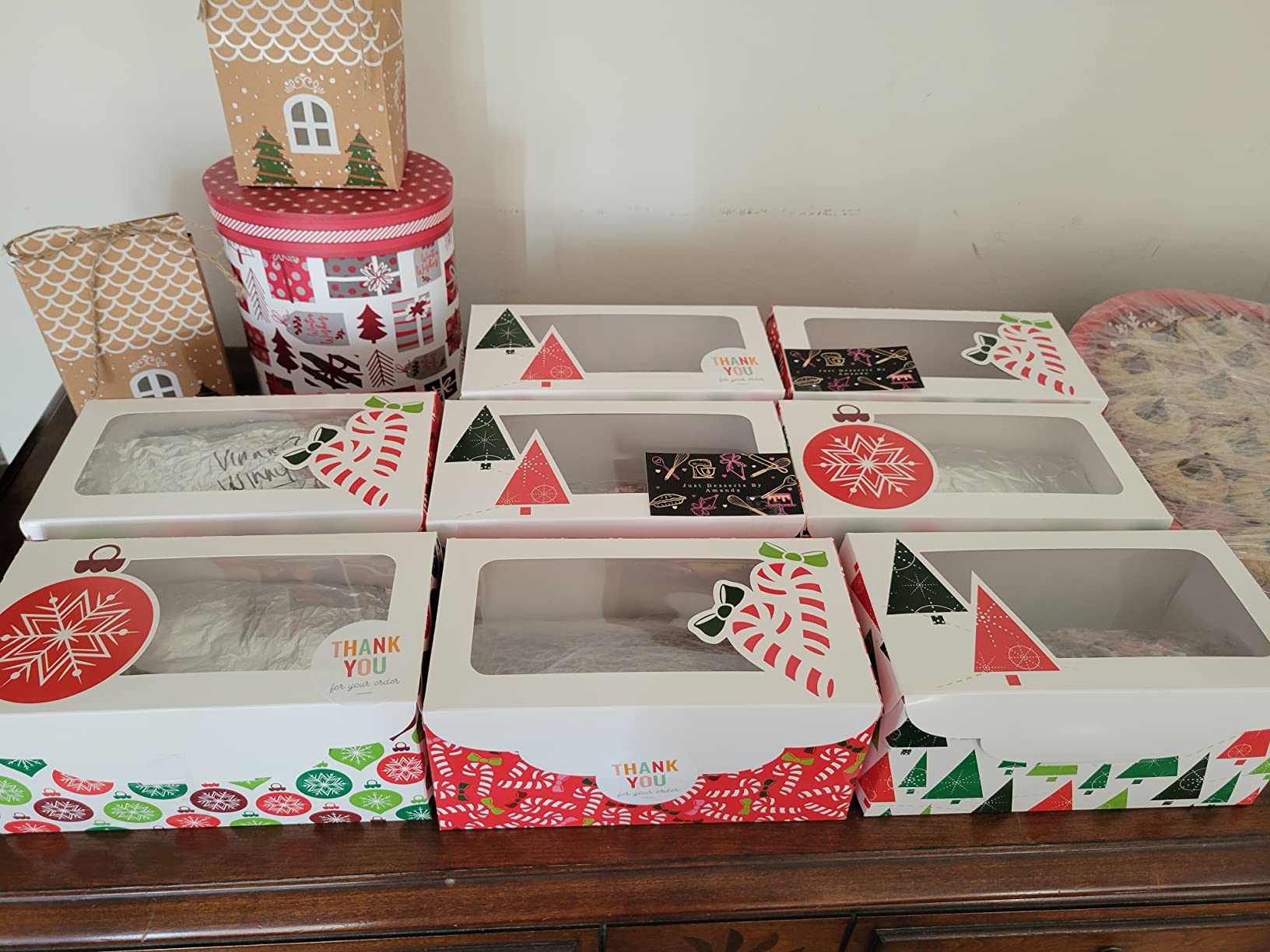 Amazon.com: Christmas Holiday loaf boxes - 12 pack - Great for Desserts ...
