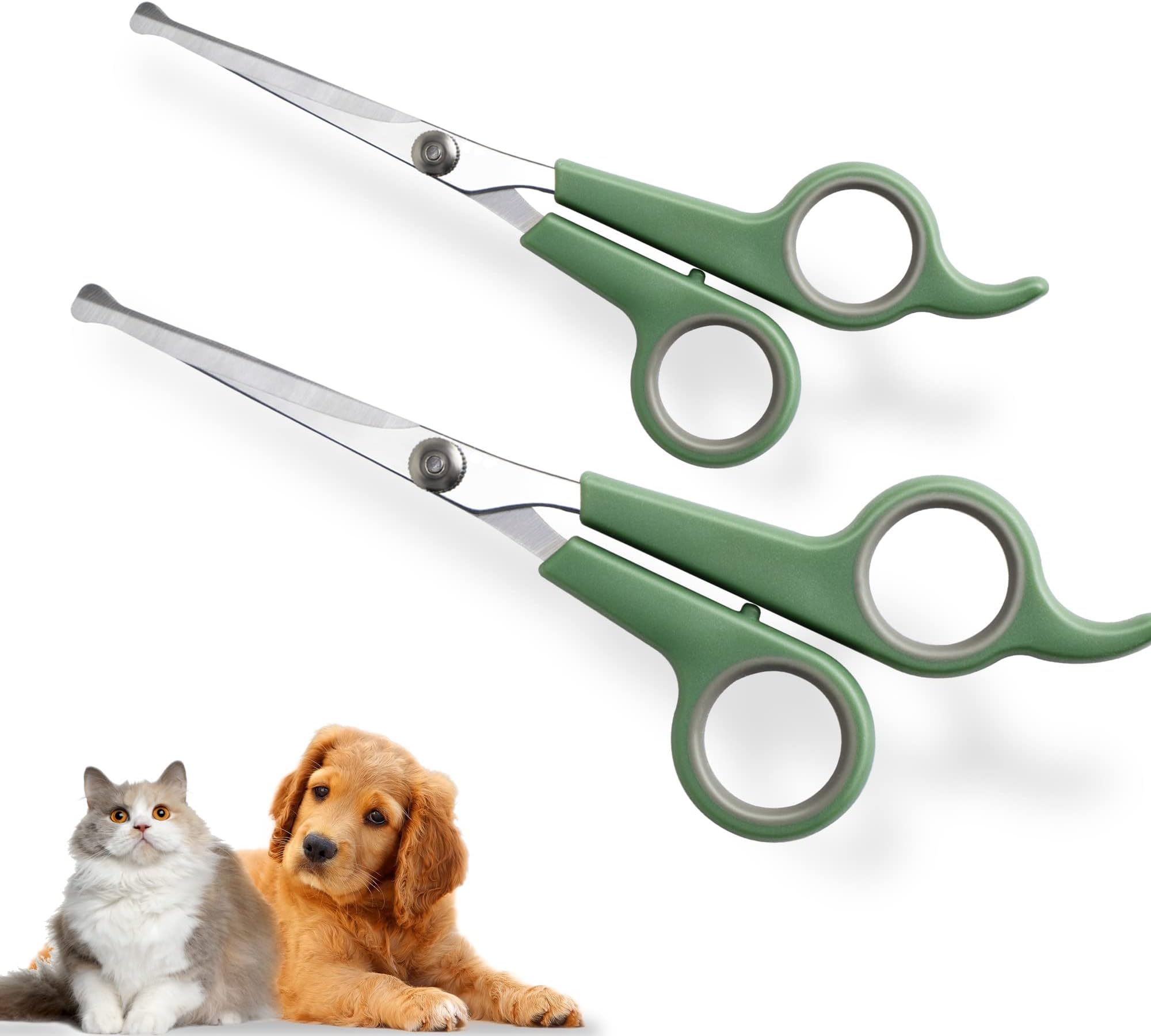 Boshel Dog Grooming Scissors Set of 2 Pet Grooming Scissors - Safety ...