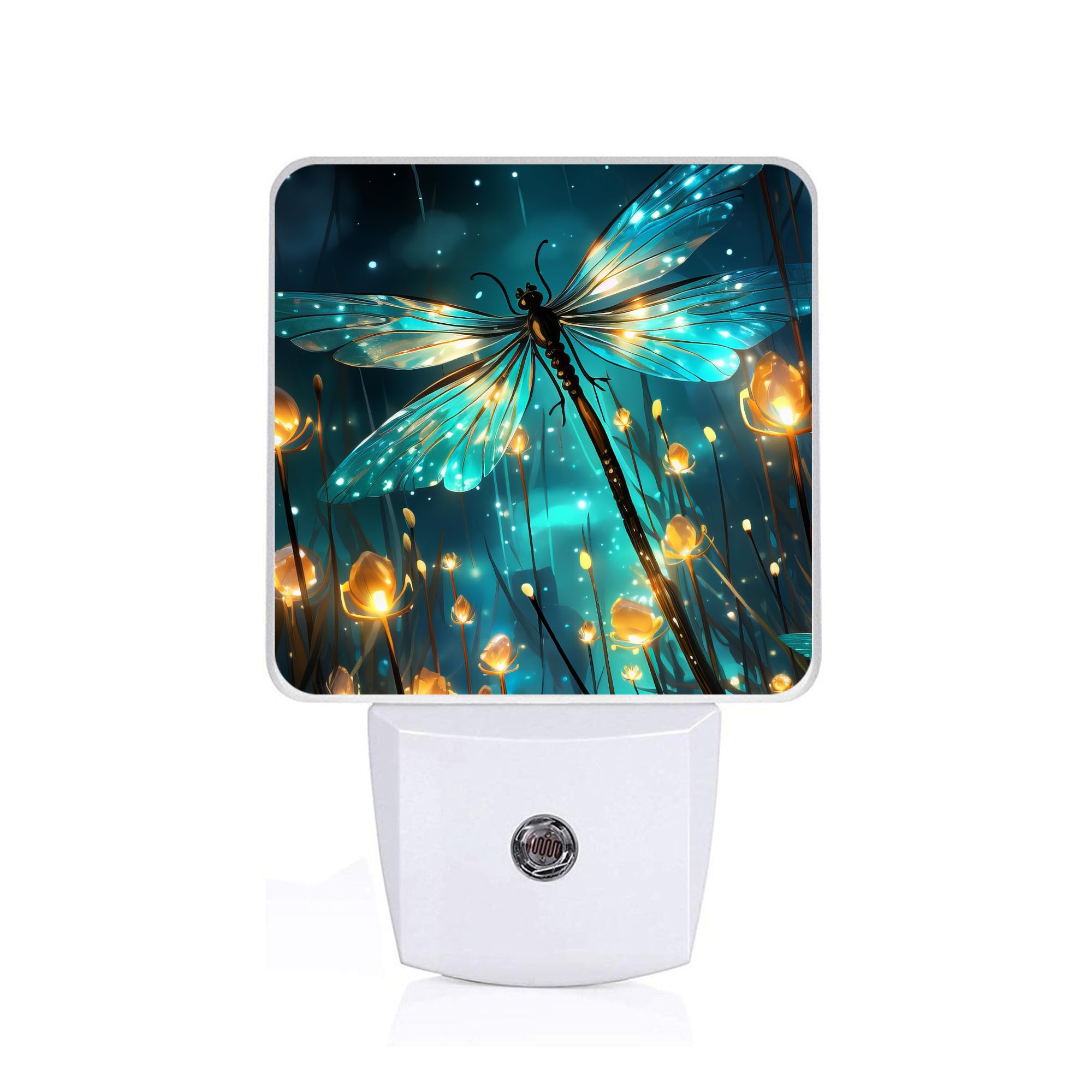 GANTINIR Dragonfly Night Light, Plug-into Fantasy Dragonfly Nightlight ...