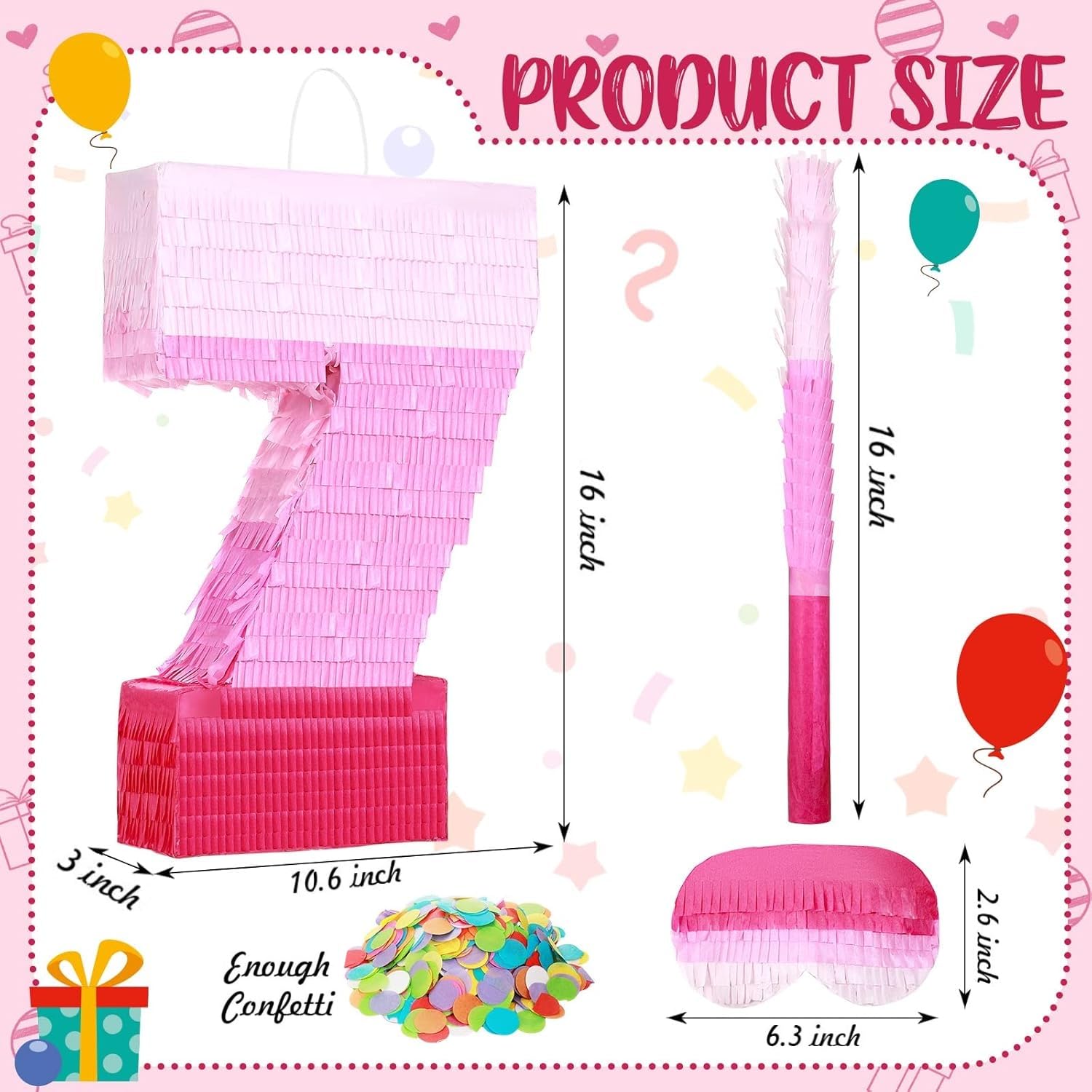 Snapklik.com : Sratte Number Pinata Pink Pinata Birthday Decorations ...