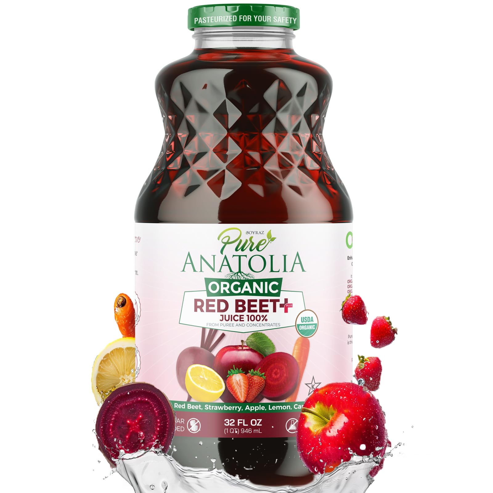 Amazon.com : 100% Organic Red Beet + Juice by Pure Anatolia - USDA ...