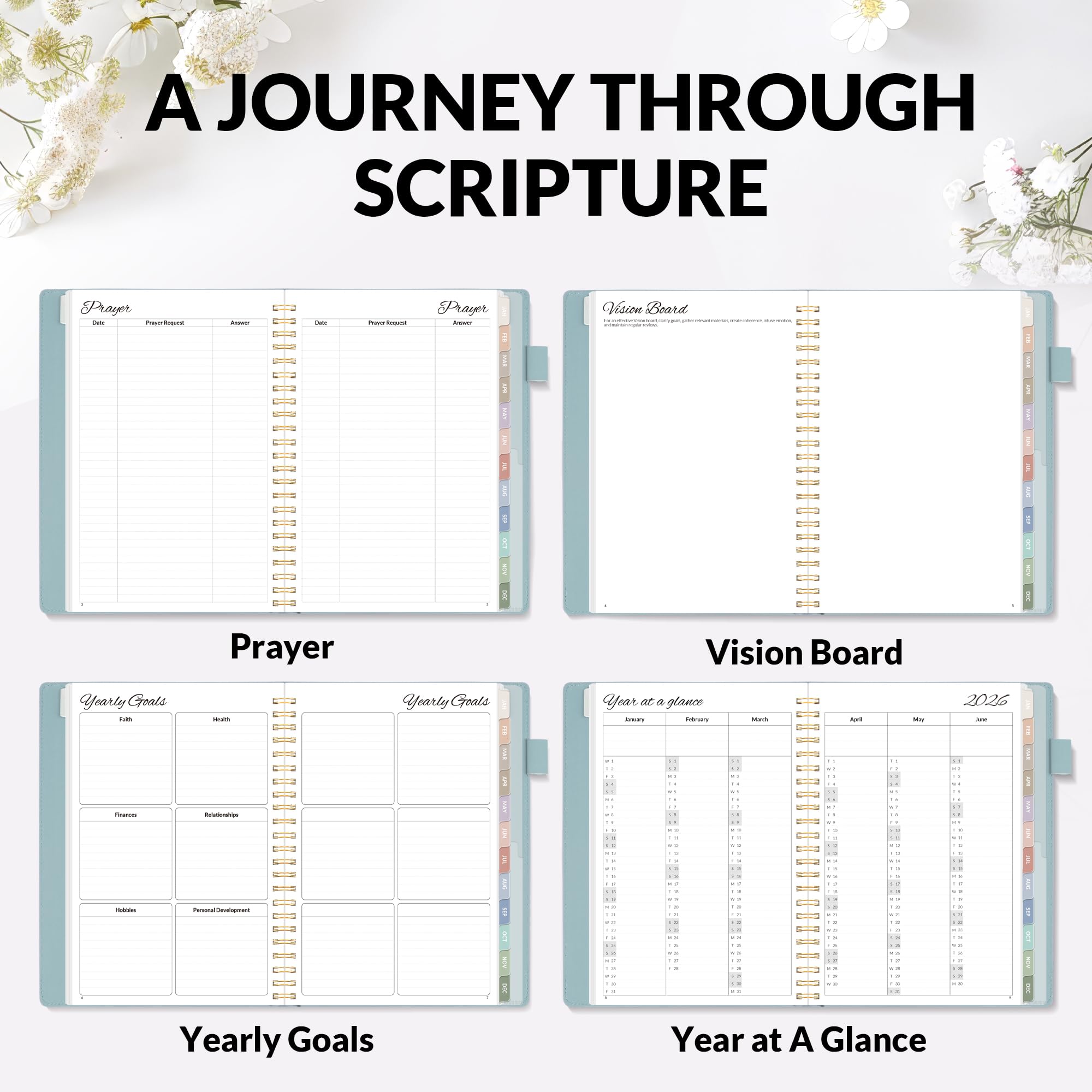 Snapklik.com : 2026 Christian Planner - 12 Month Bible Journal And ...