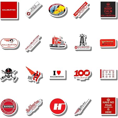 Amazon.com: Stickers 20 Pcs Per Pack Halliburton Aesthetic Vinyl ...