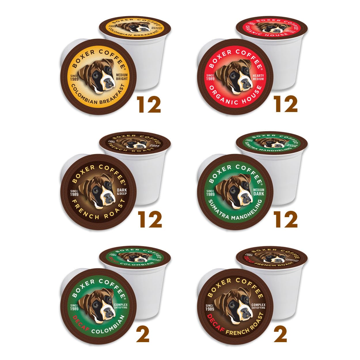 Amazon.com: Boxer Coffee 52 Count Variety Pack Sampler Single-Serve ...