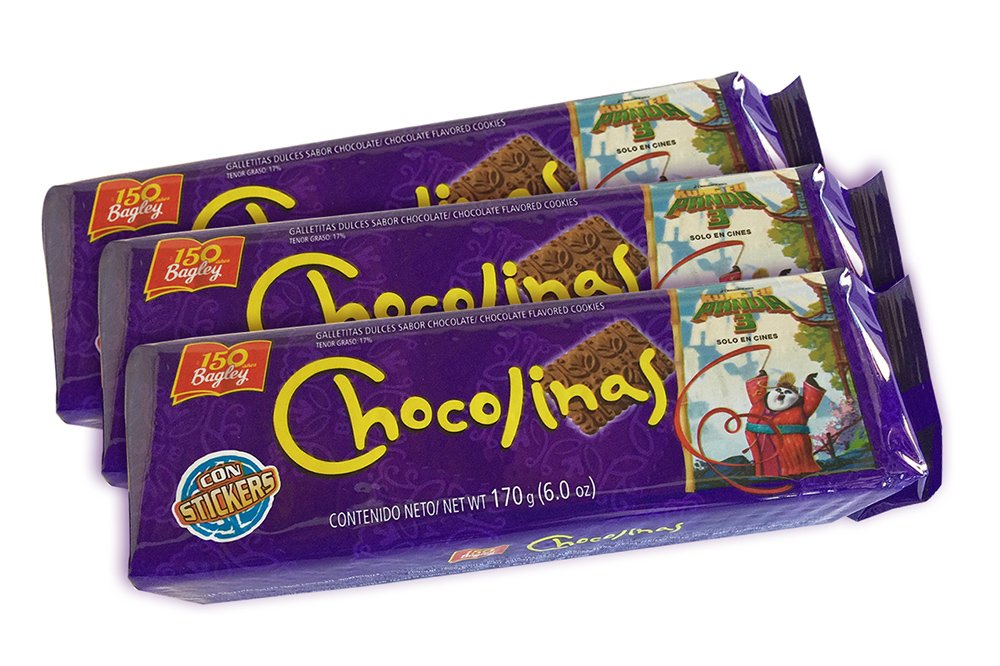 PACK of 3 BAGLEY - CHOCOLINES Chocolate Cookies - The authentic ...