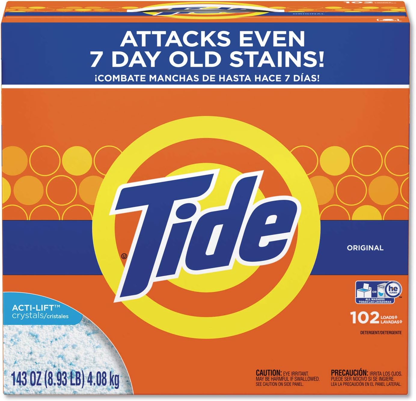 Amazon.com: Tide Powder Laundry Detergent Original, 143 Ounce ...