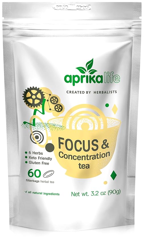 Amazon.com : AprikaLife - Focus and Concentration Herbal Tea 100% ...
