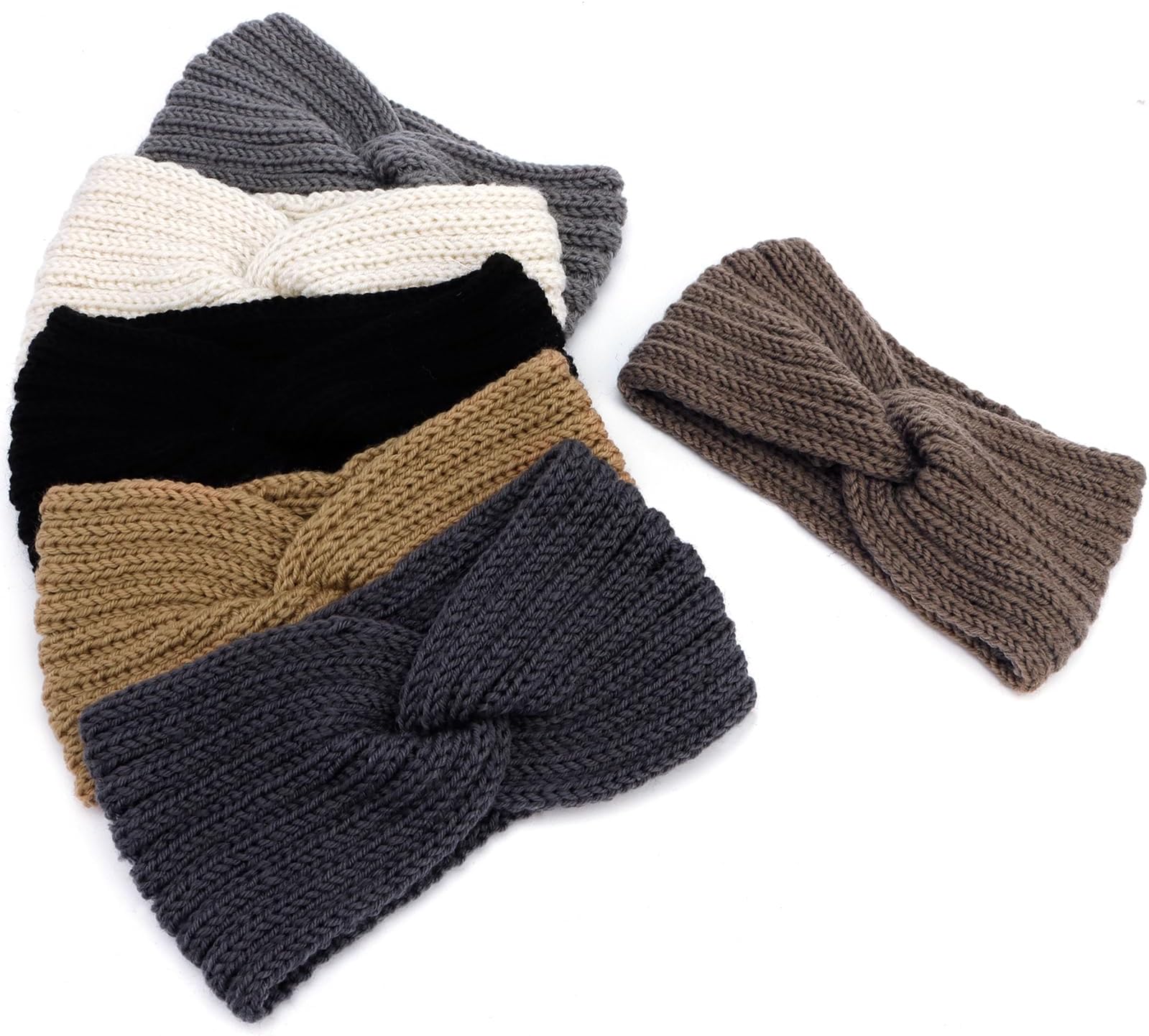 Amazon.com: Canitor Warm Winter Headbands for Women Cold Weather Knit ...