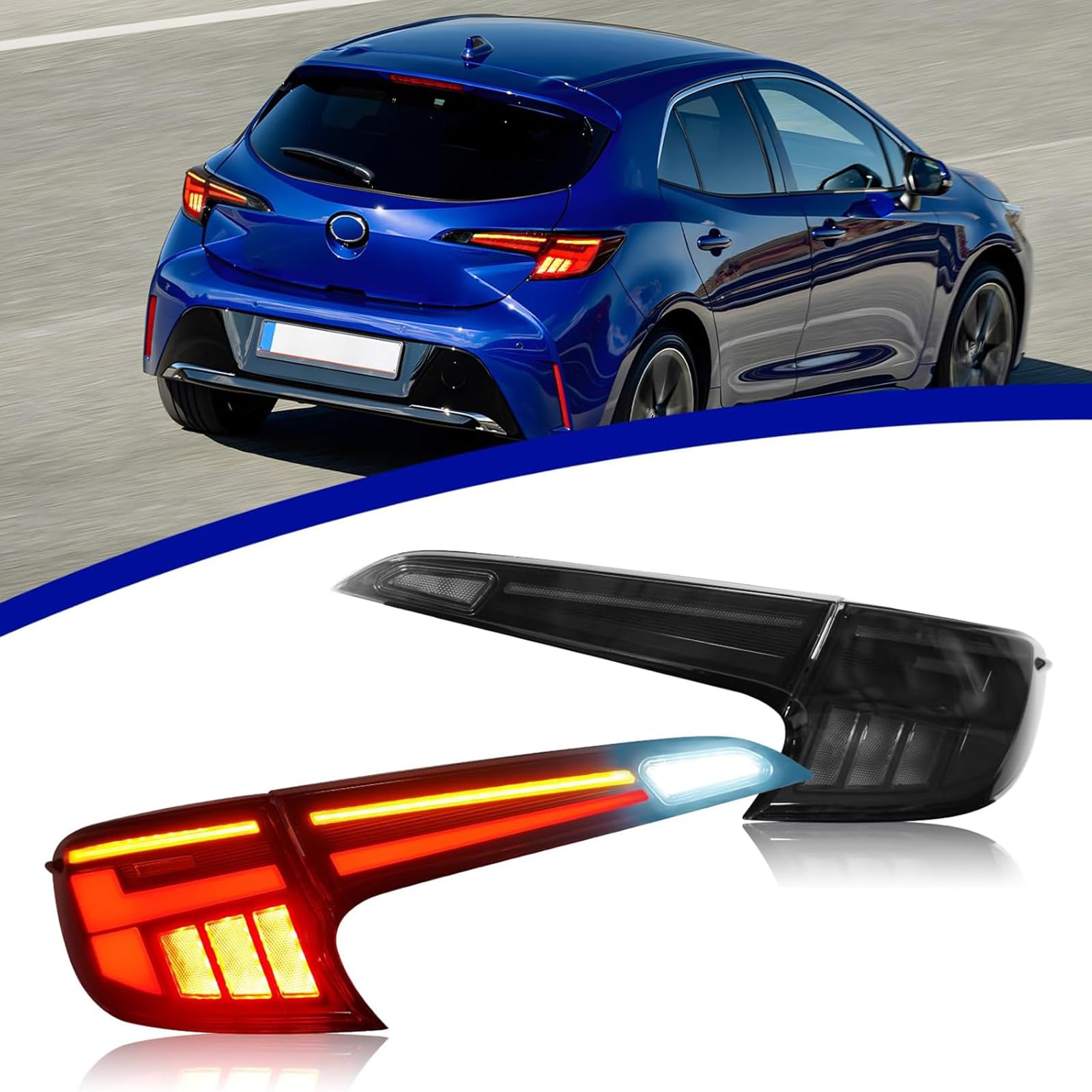 Amazon.com: PrismBeam LED Tail Lights Replacement for 2019-2024 Toyota ...